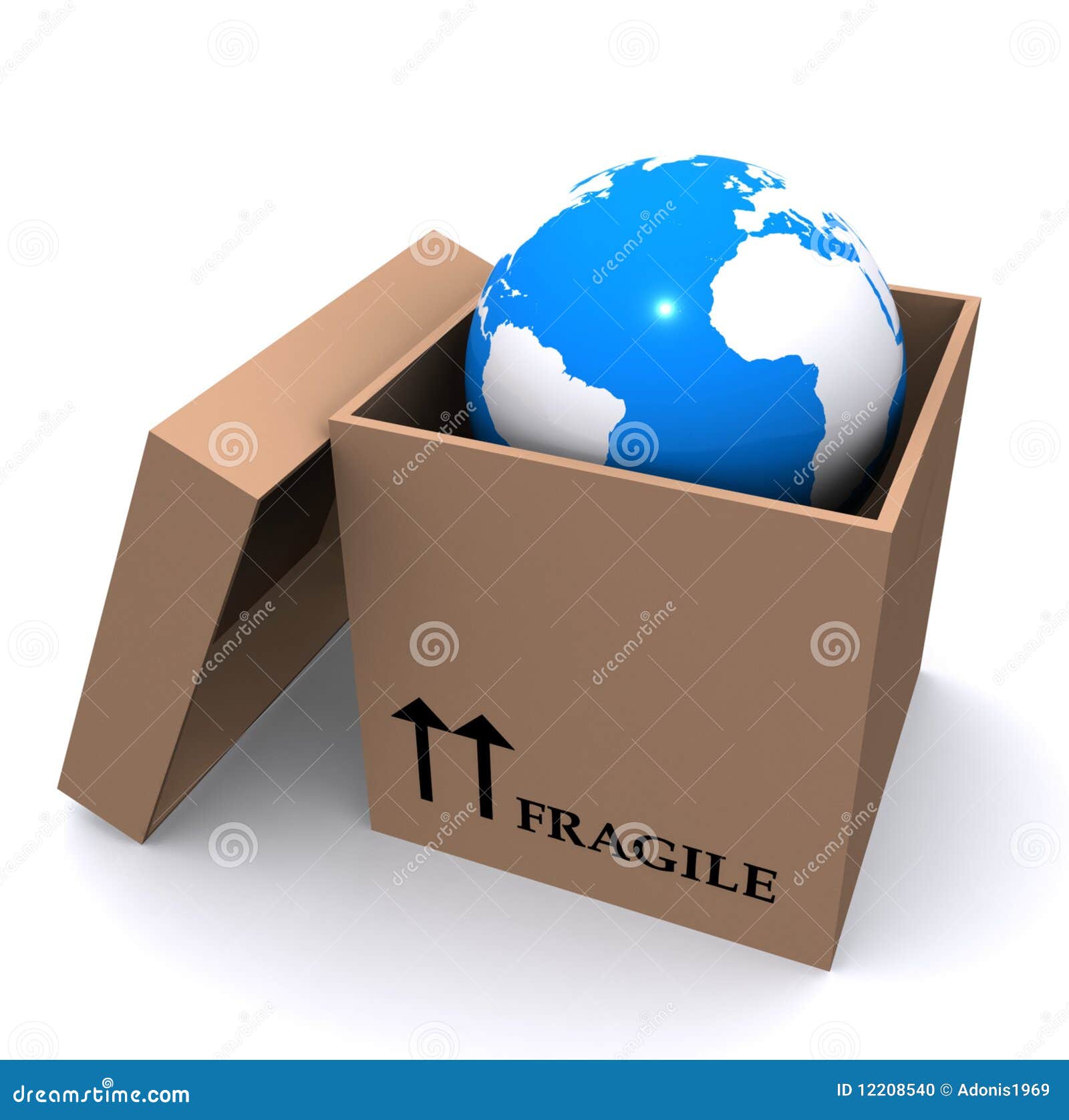 Planet Earth In Box Royalty-Free Illustration | CartoonDealer.com #12208540