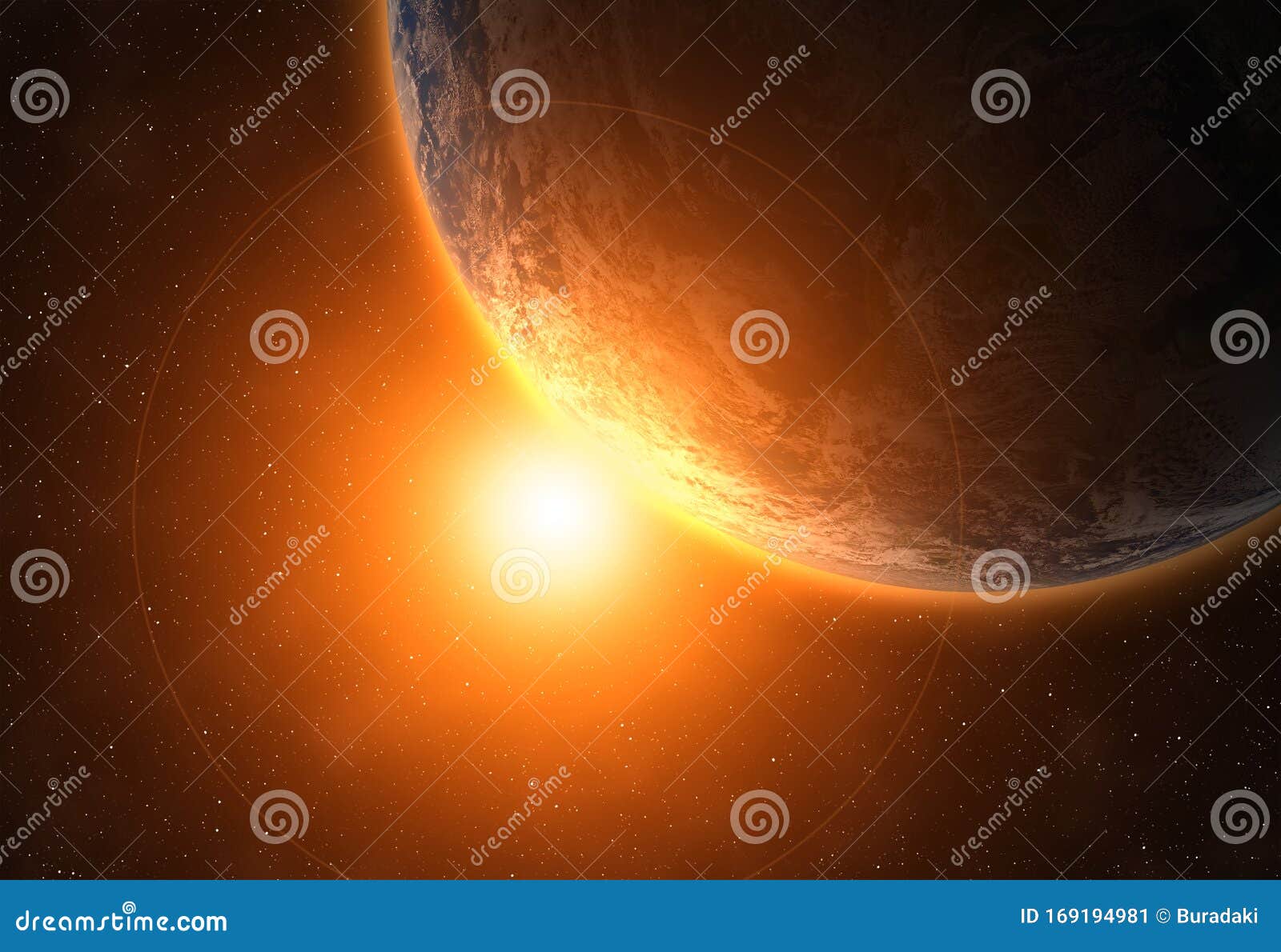 Planet Earth and Bright Sun Stock Image - Image of planet, city: 169194981 Planet Earth and Bright Sun Stock Image - Image of planet, city: 169194981