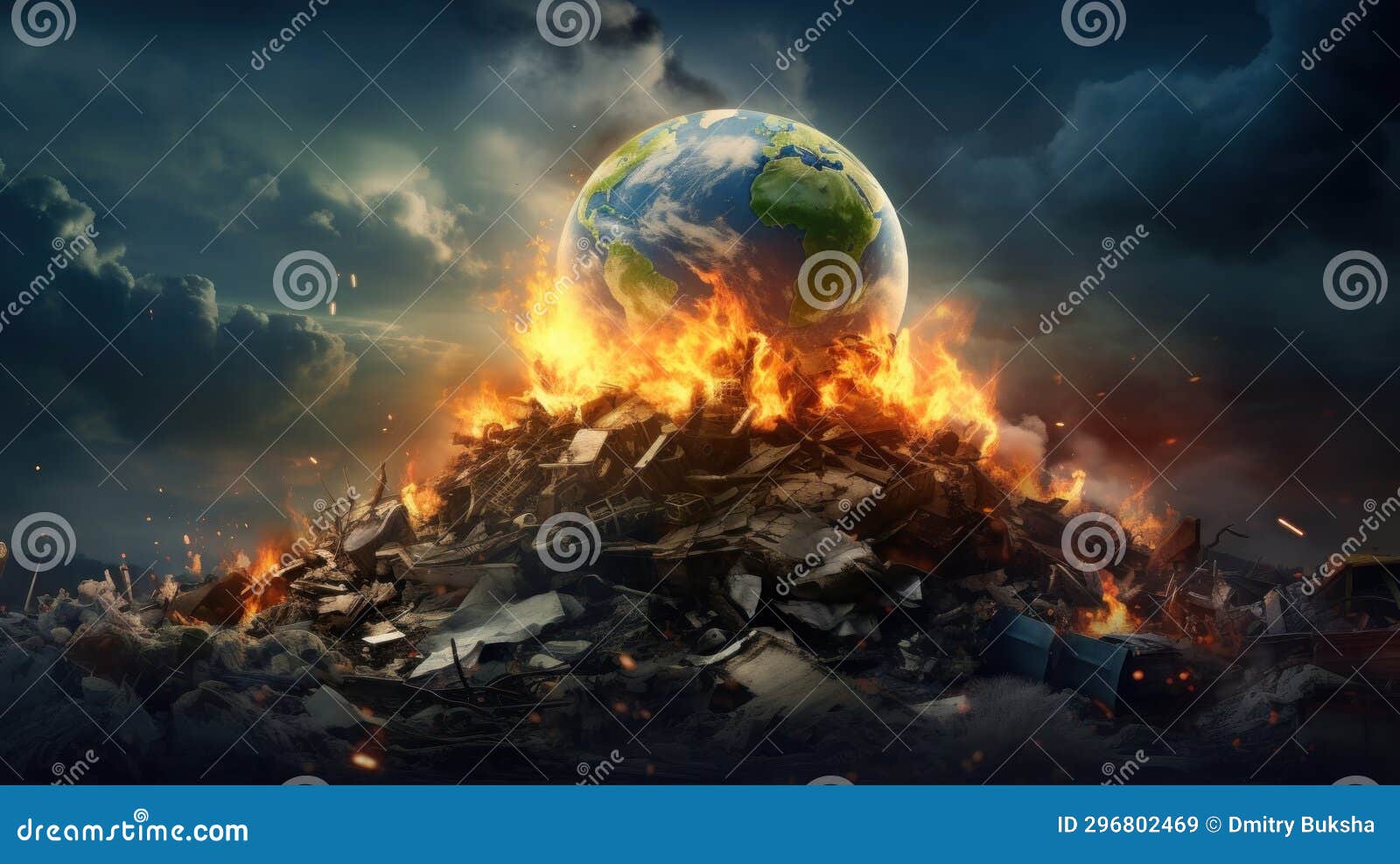 Planet Earth is Burning on a Huge Pile of Garbage, Polluting the Air ...