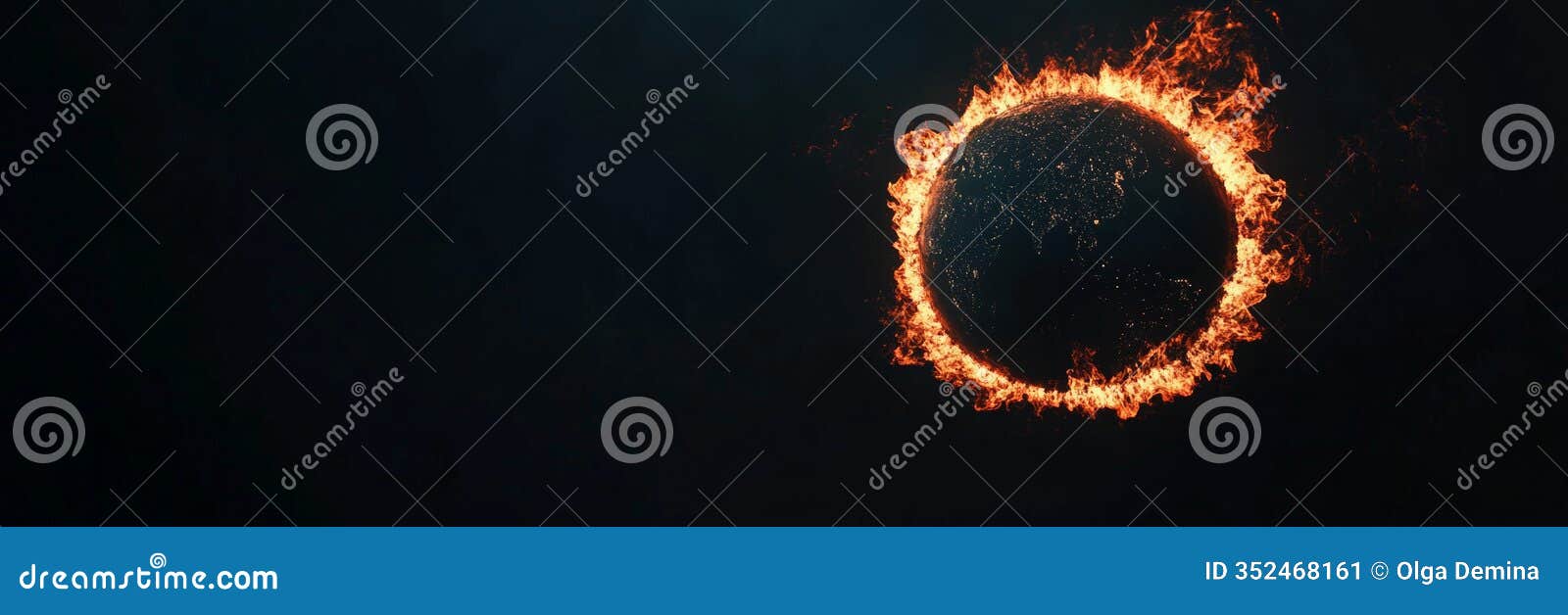 Earth Burning Or Exploding After A Global Disaster, Apocalyptic ...