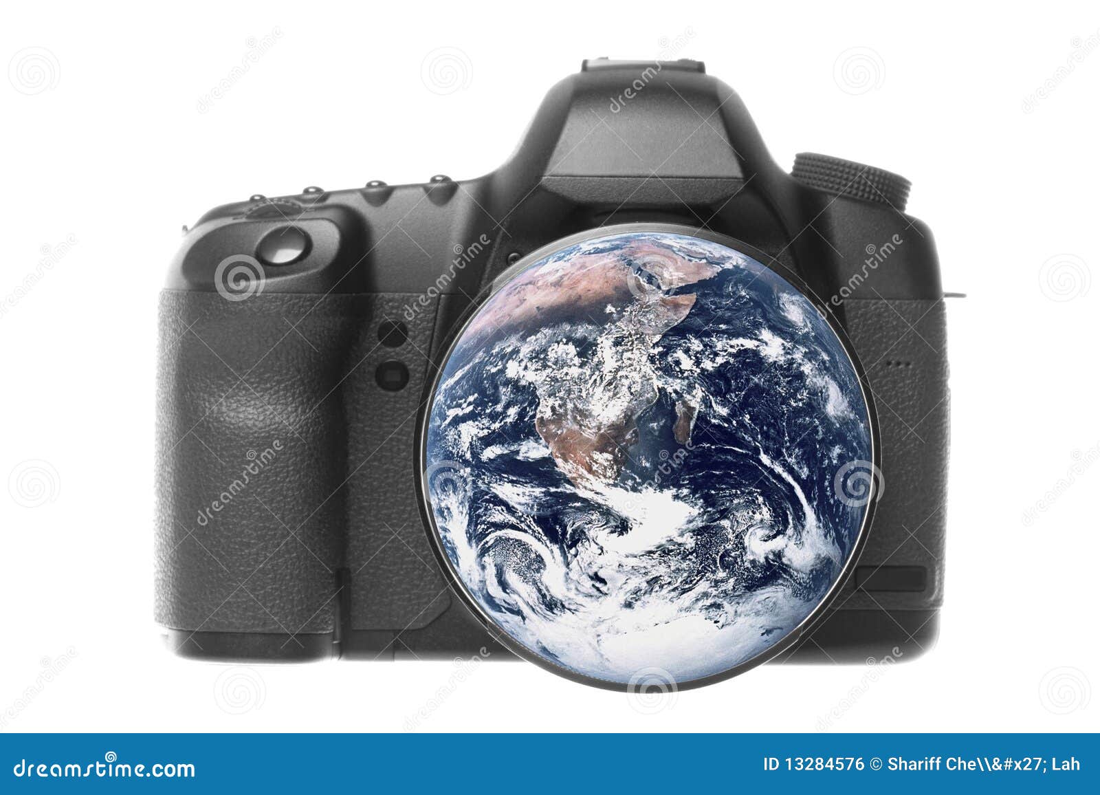 Planet Earth Camera Isolated Stock Photo - Image of worldwide, ocean ...