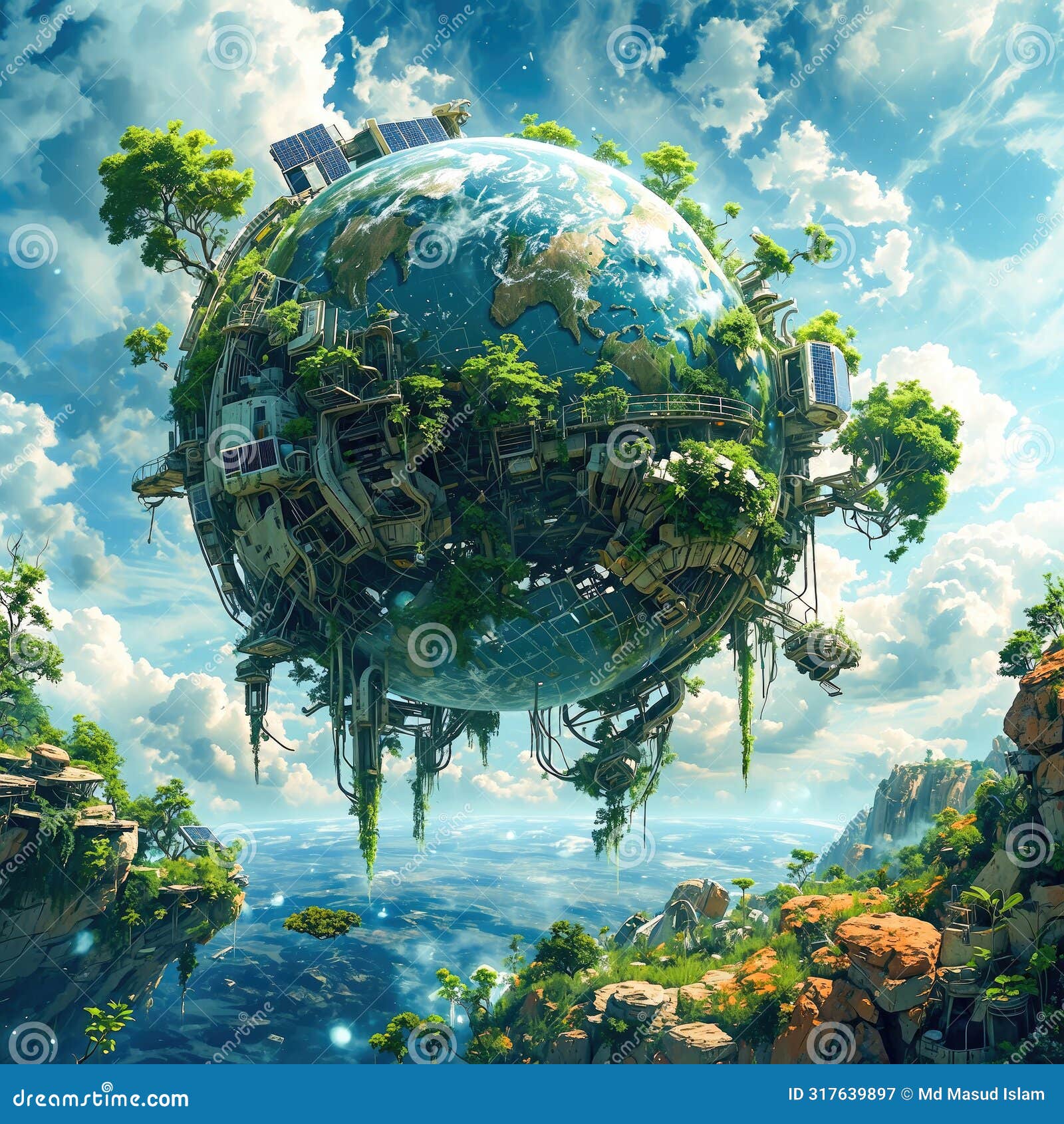 Planet Earth in Cartoon Style Earth Illustration Stock Illustration ...