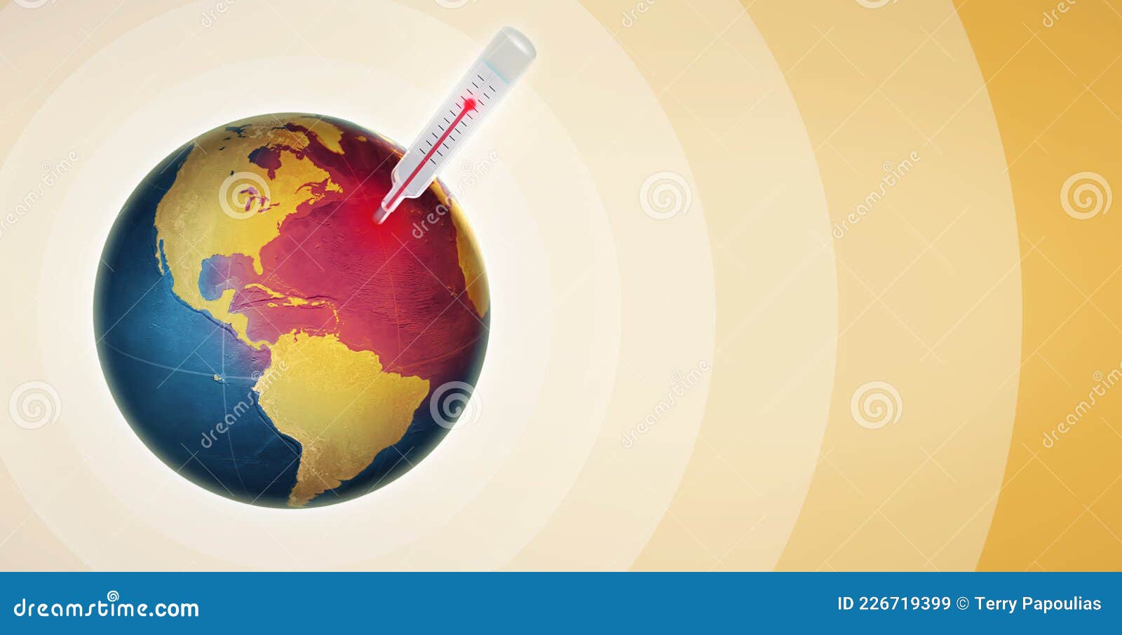 Planet Earth in a Climate Change, Global Warming Concept Stock ...