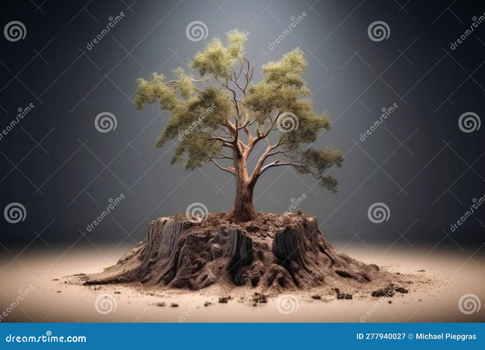 Planet Earth Climate Change Tree Concept Created with Generative AI ...