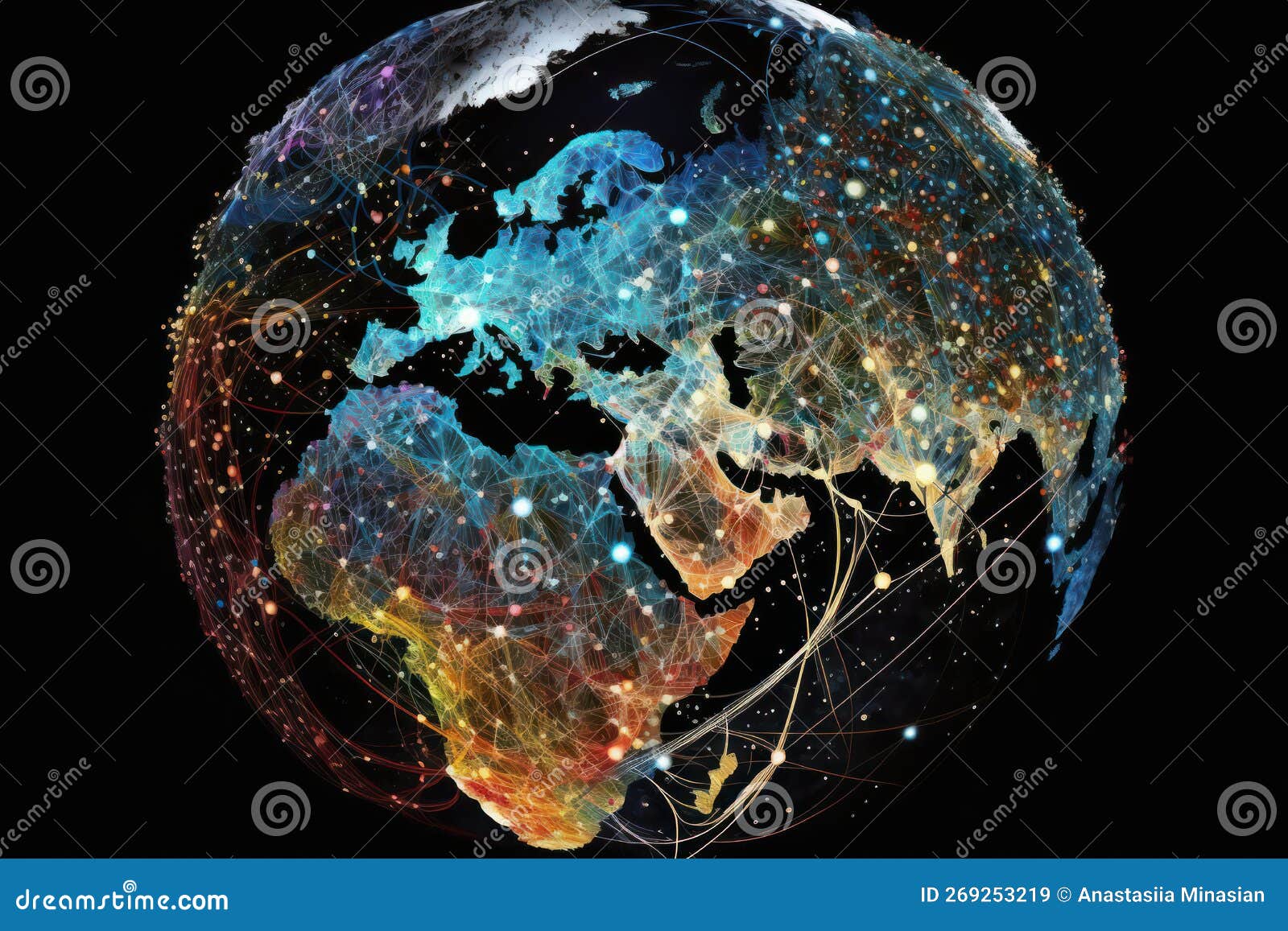 Planet Earth is Connected by Internet Networks Stock Illustration ...