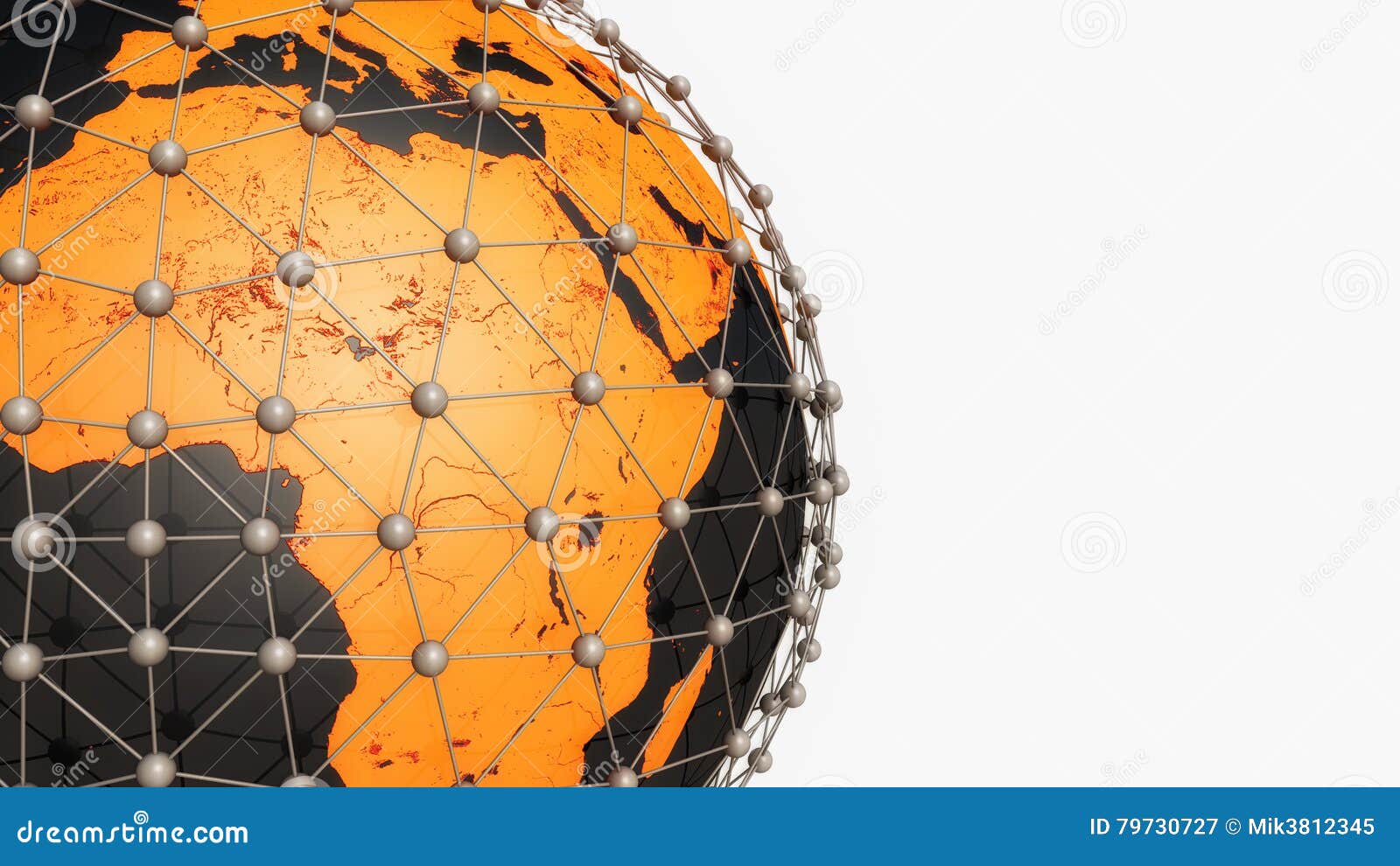 Planet Earth and Connections Stock Illustration - Illustration of ...