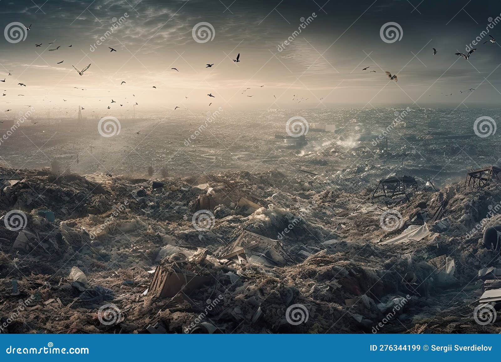 The Planet Earth is Covered in Garbage As Seen from Space, a Concept of ...