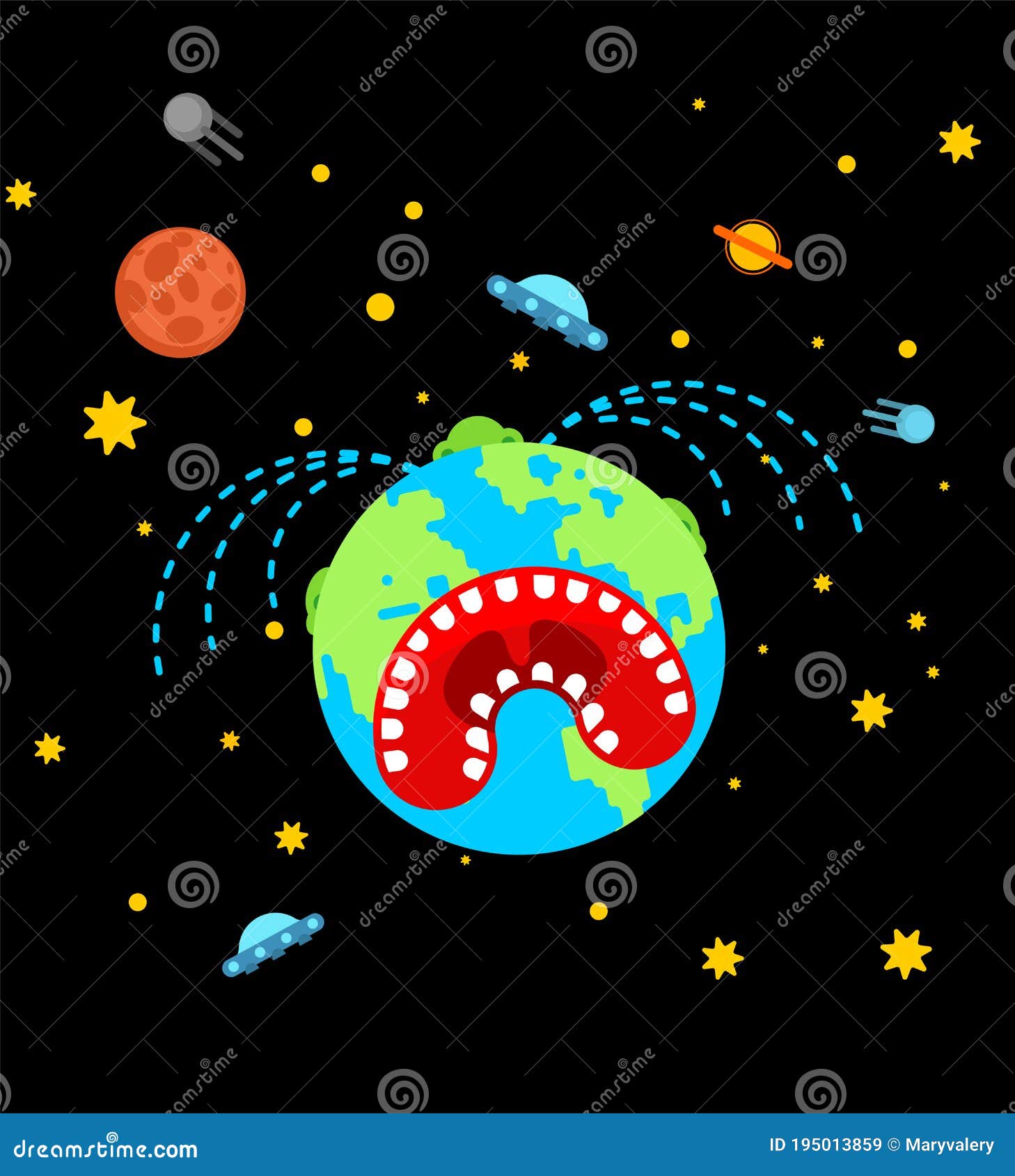 Planet Earth is Crying. Planet is in Pain Stock Vector - Illustration ...