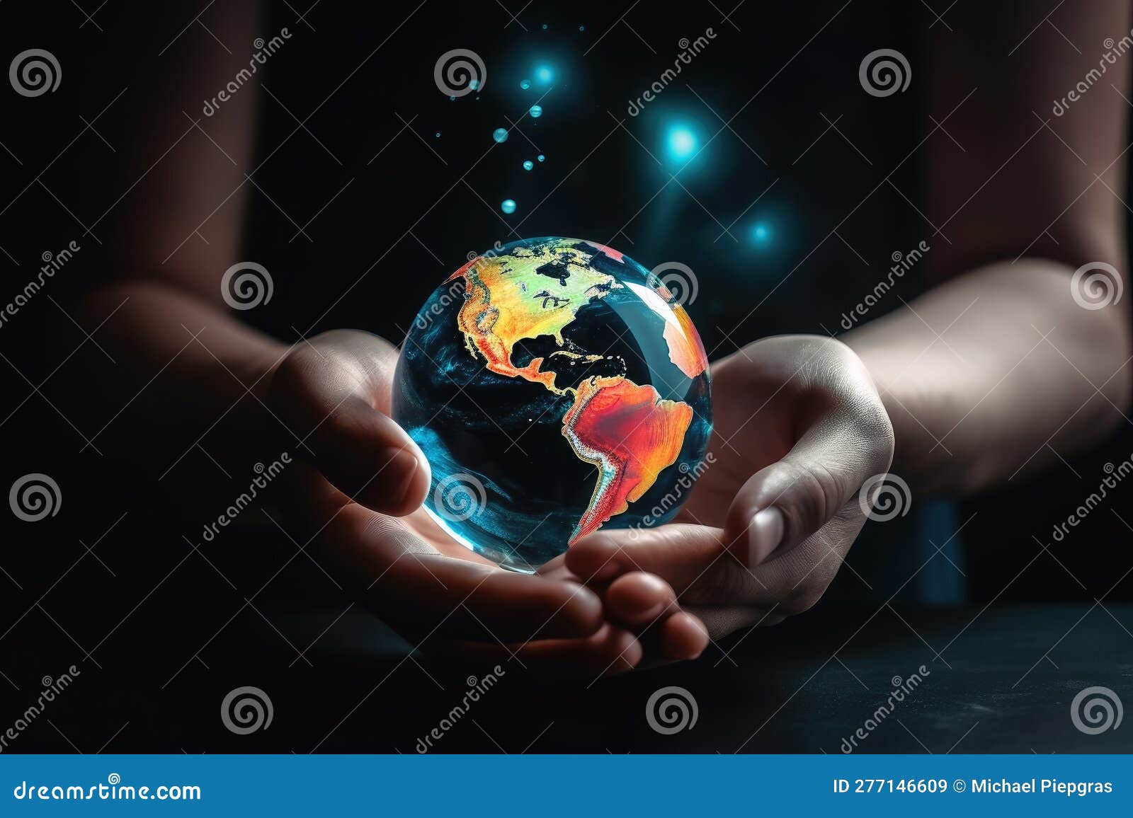 Planet Earth in Danger Climate Change Concept Created with Generative ...