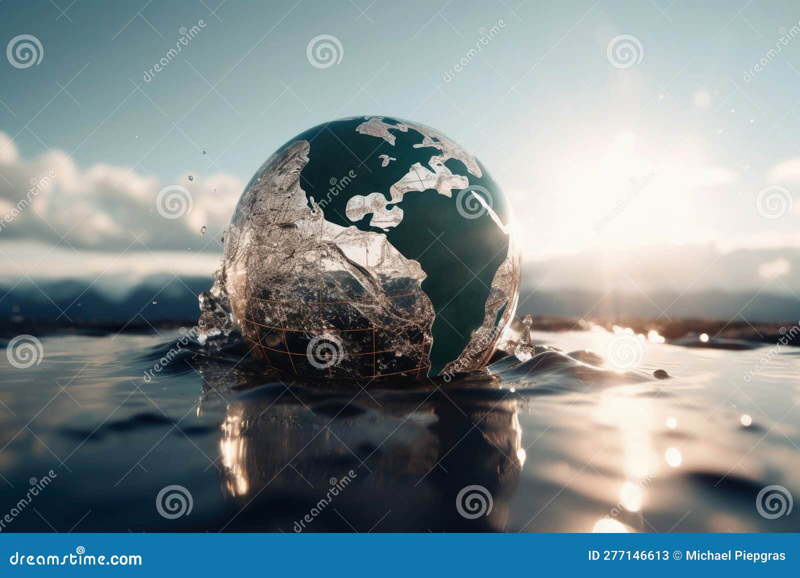 Planet Earth in Danger Climate Change Concept Created with Generative ...