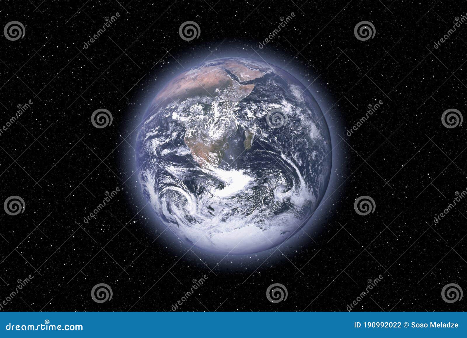 Planet Earth from Deep Space. 3D Illustration Stock Illustration ...