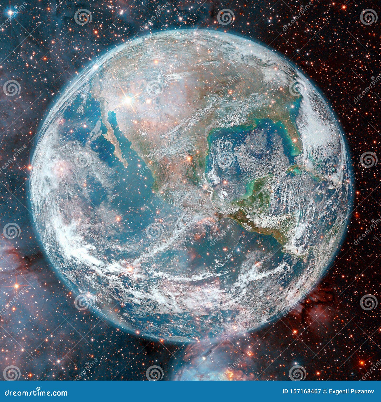 Planet Earth in Deep Space. Elements of this Image Furnished by NASA ...