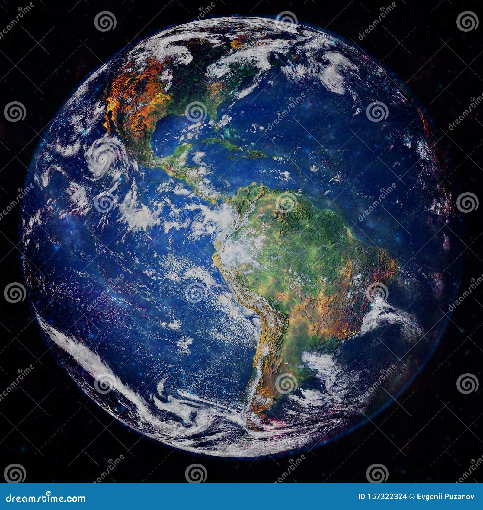 Planet Earth in Deep Space. Elements of this Image Furnished by NASA ...