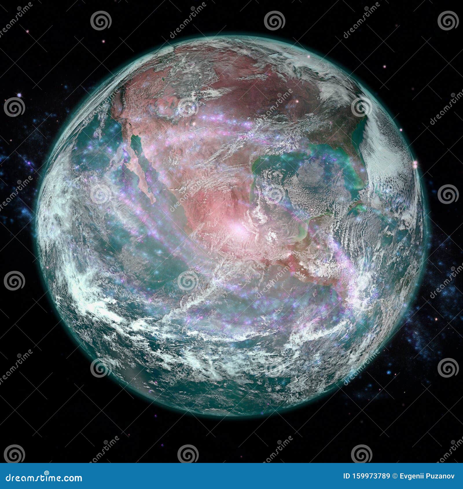 Planet Earth in Deep Space. Elements of this Image Furnished by NASA ...