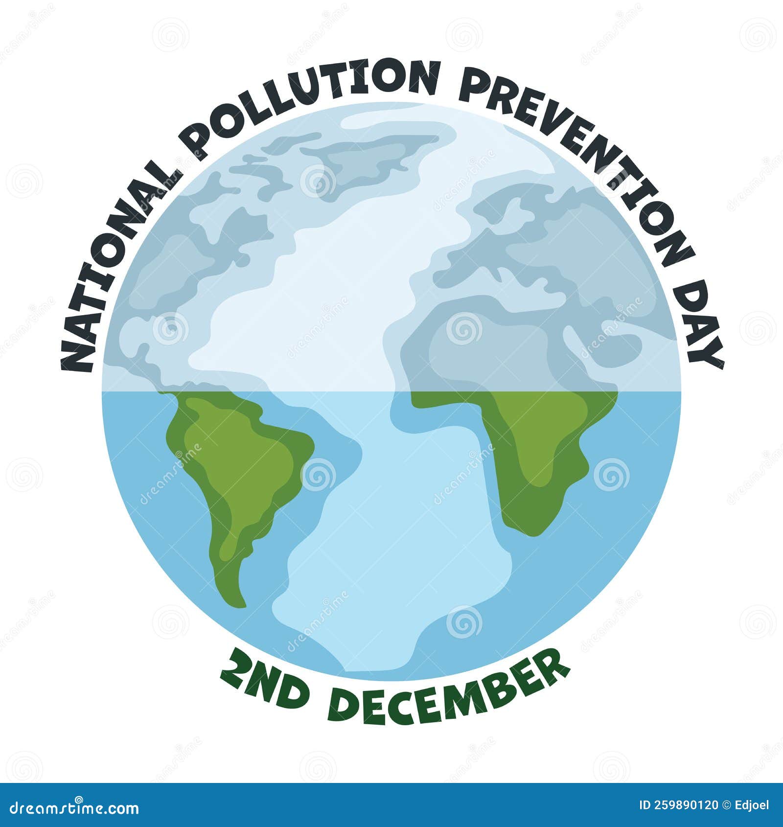 National Pollution Prevention Day With Clean And Polluted Environment ...