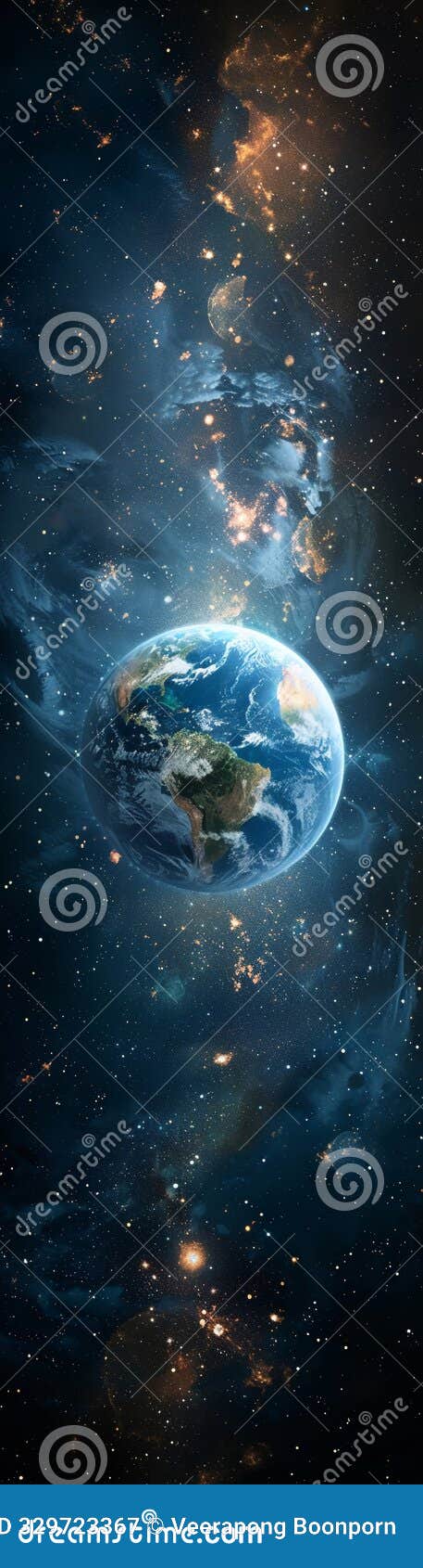 Planet Earth in Digital Art, Showcasing Global Features, Realistic and ...