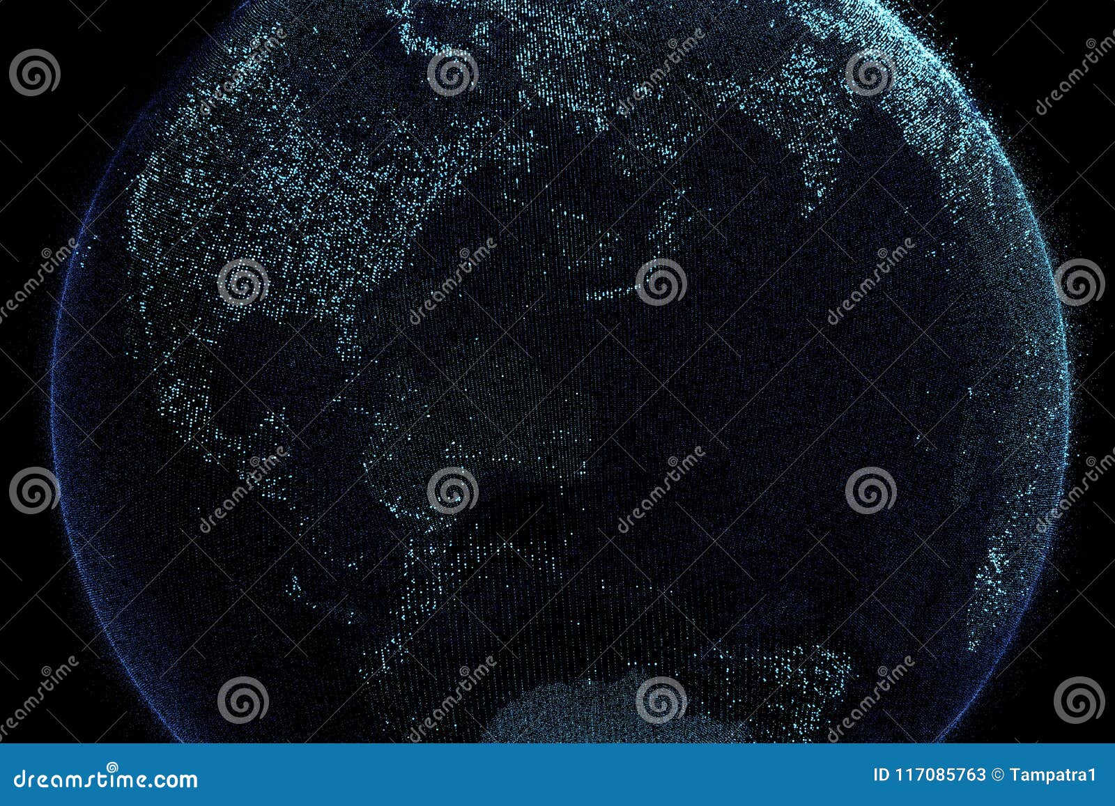 Planet Earth in Digital Network Connection, Internet Concept Stock ...