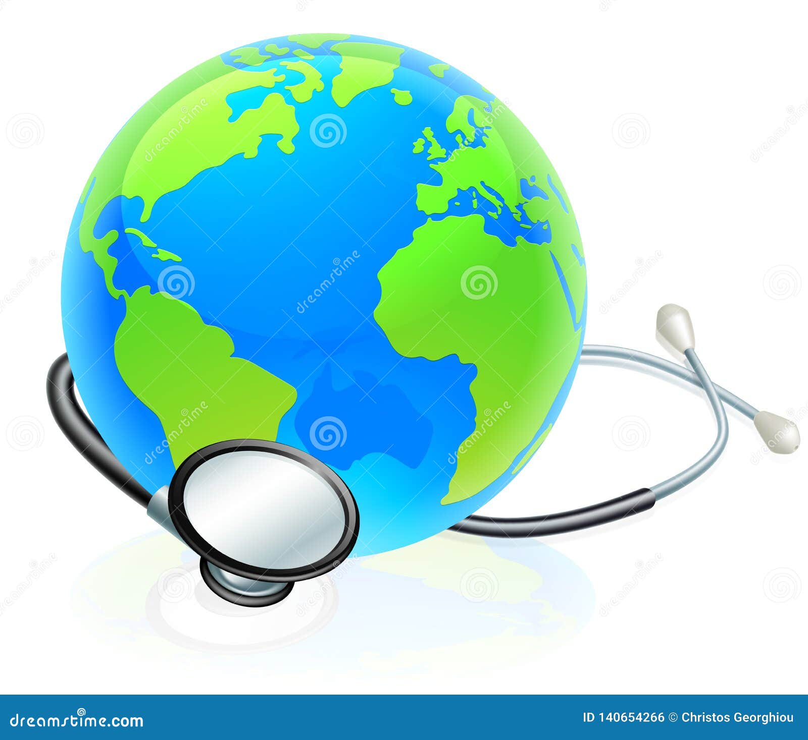 Concept Stethoscope Earth World Globe Health Stock Vector ... Concept Stethoscope Earth World Globe Health Stock Vector ...