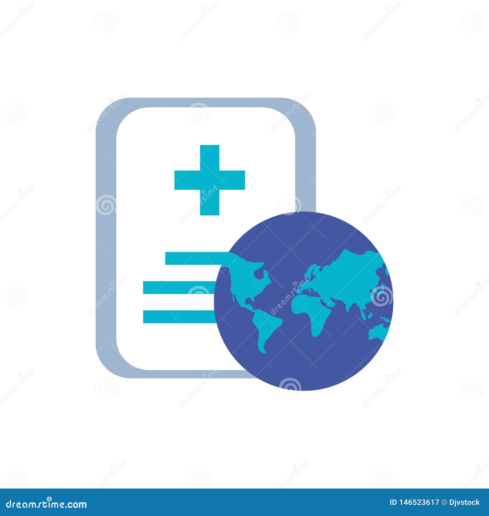 Planet Earth with Document of Hospital Stock Illustration ...