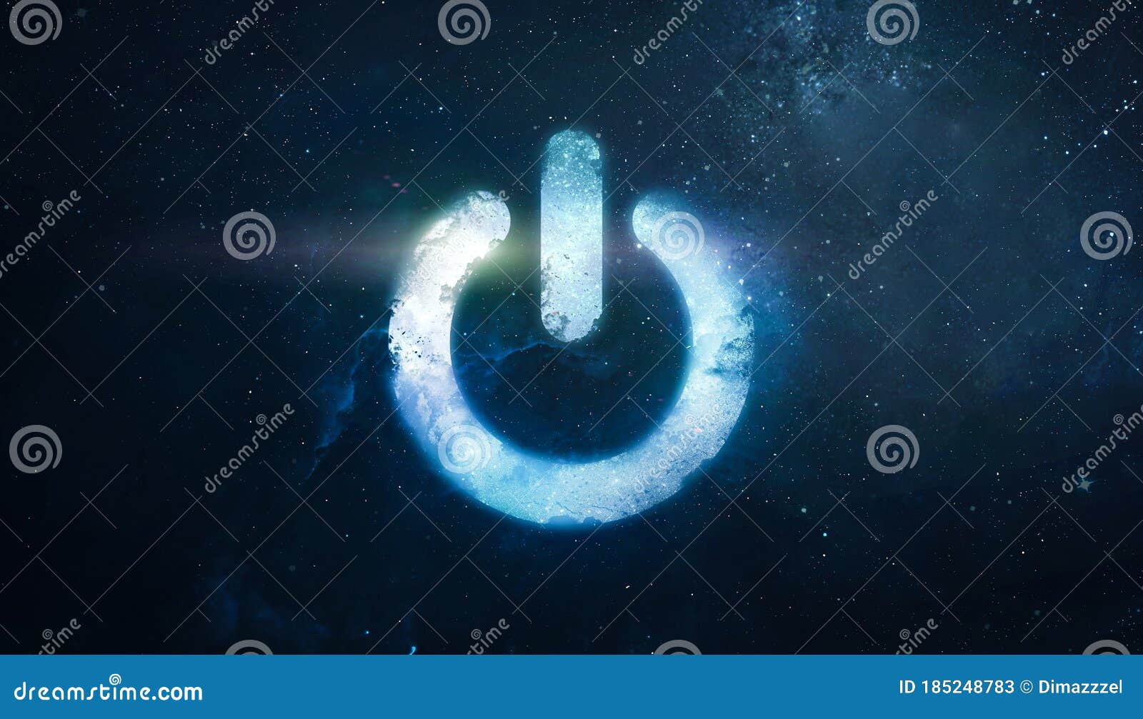 Electric Power Button in the Space. Elements of this Image Furnished by ...