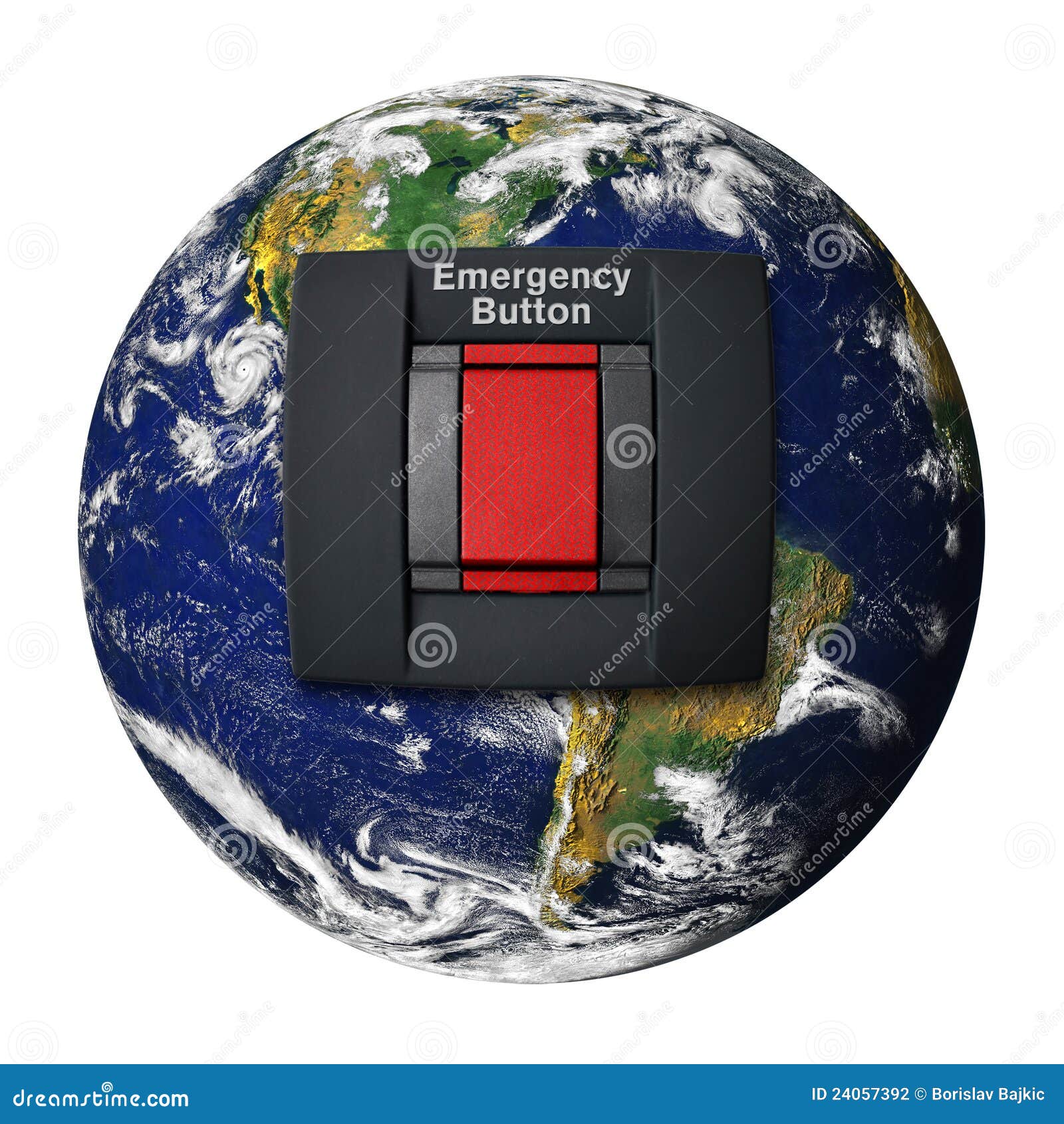 Planet Earth Emergency Button Stock Illustration - Illustration of ...