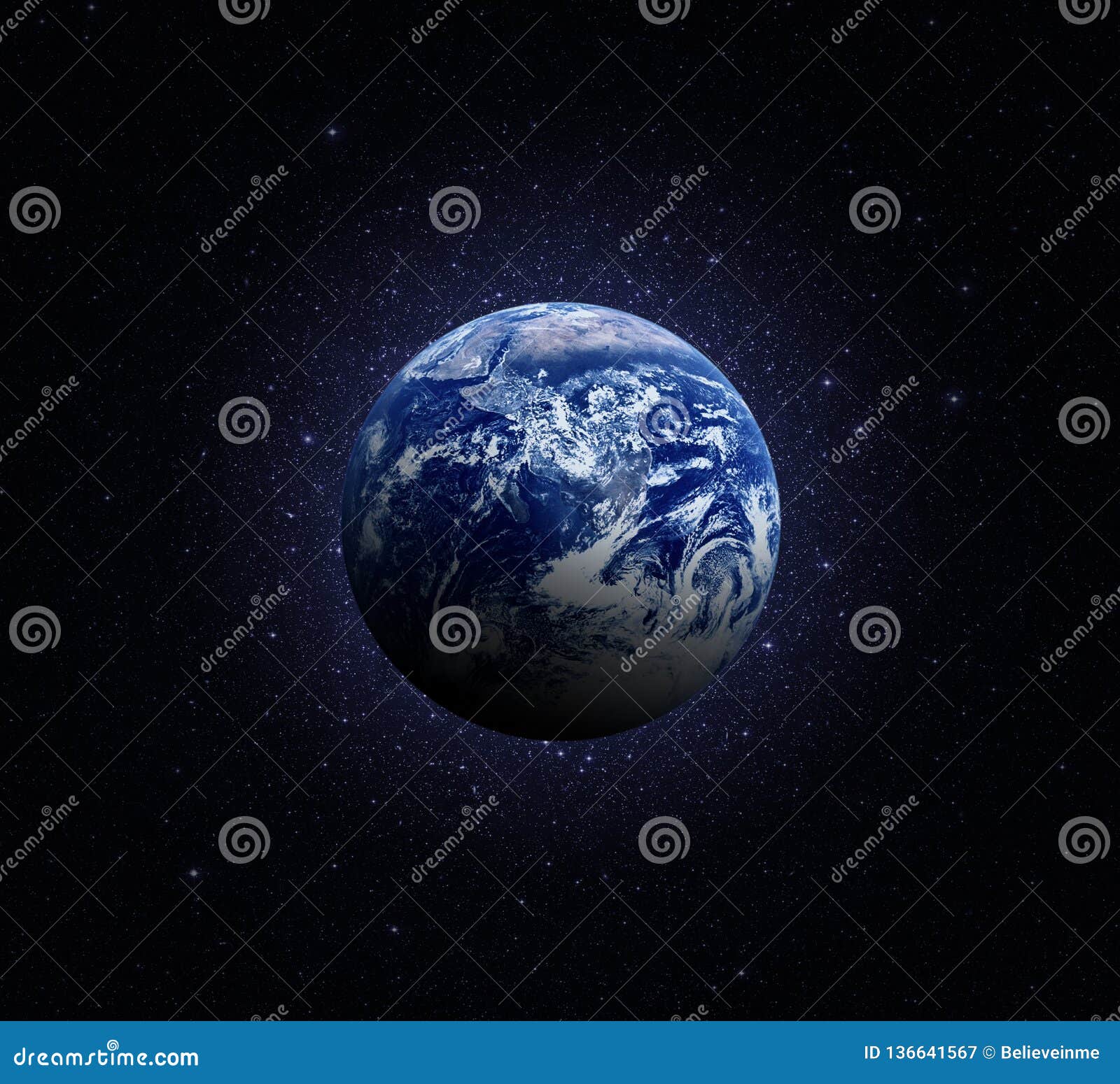 Planet Earth. Earth in the Endless Stellar Space Stock Image - Image of ...
