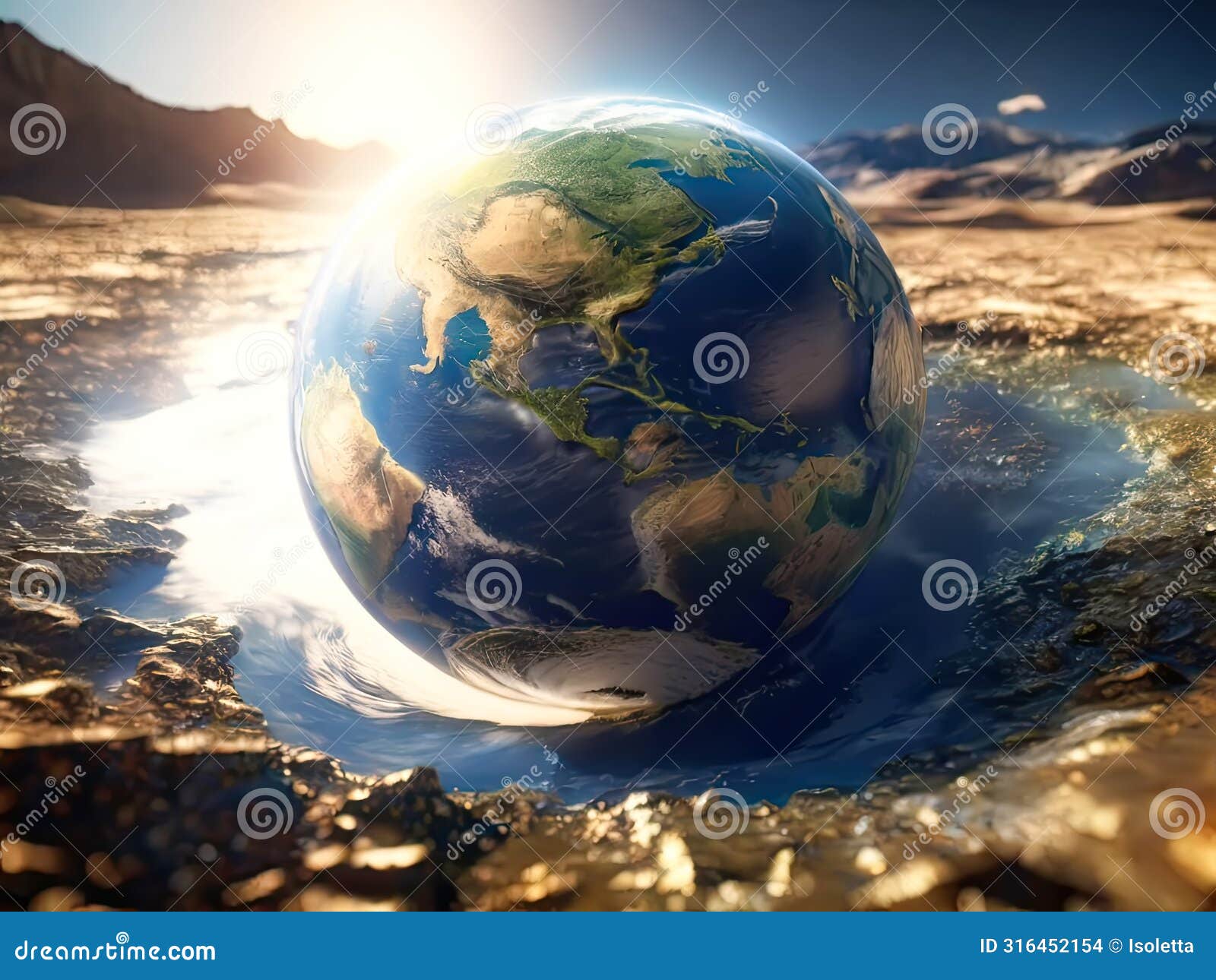 Planet Earth Fantasy Bright Illustration Stock Photo - Image of earth ...