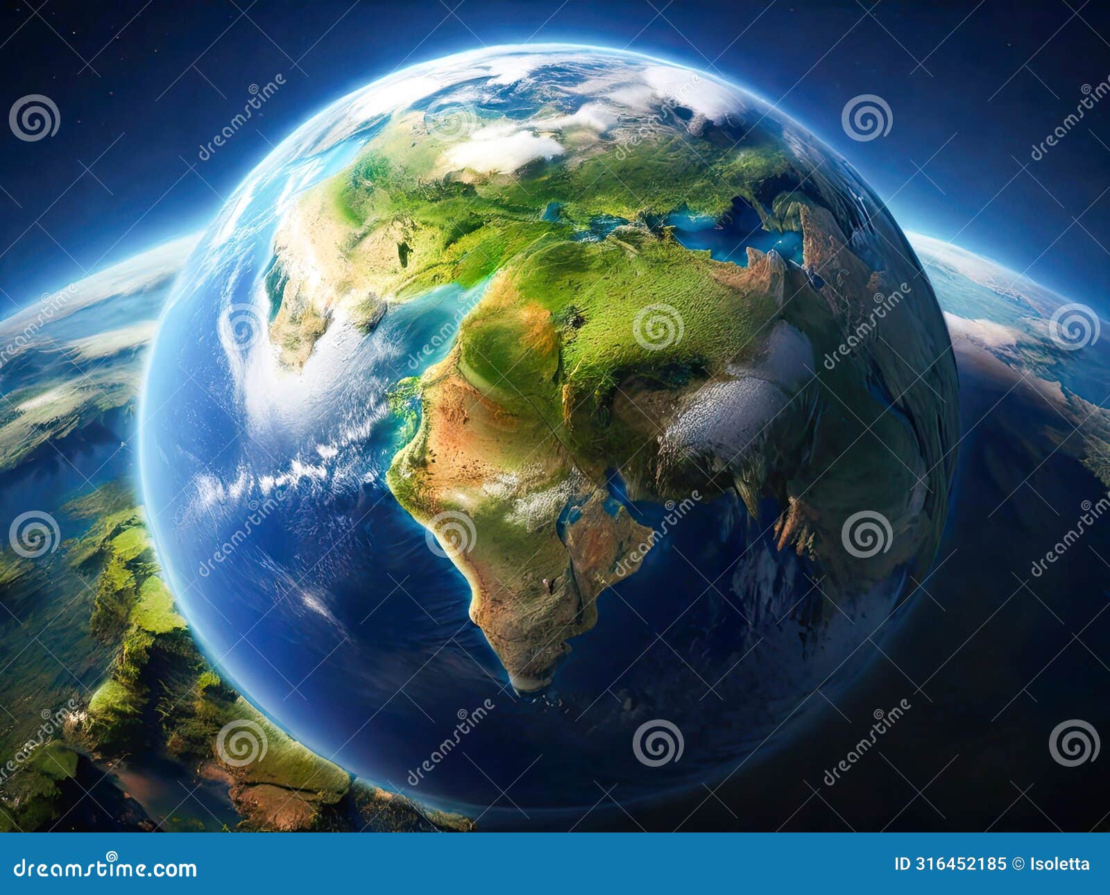 Planet Earth Fantasy Bright Illustration Stock Image - Image of space ...