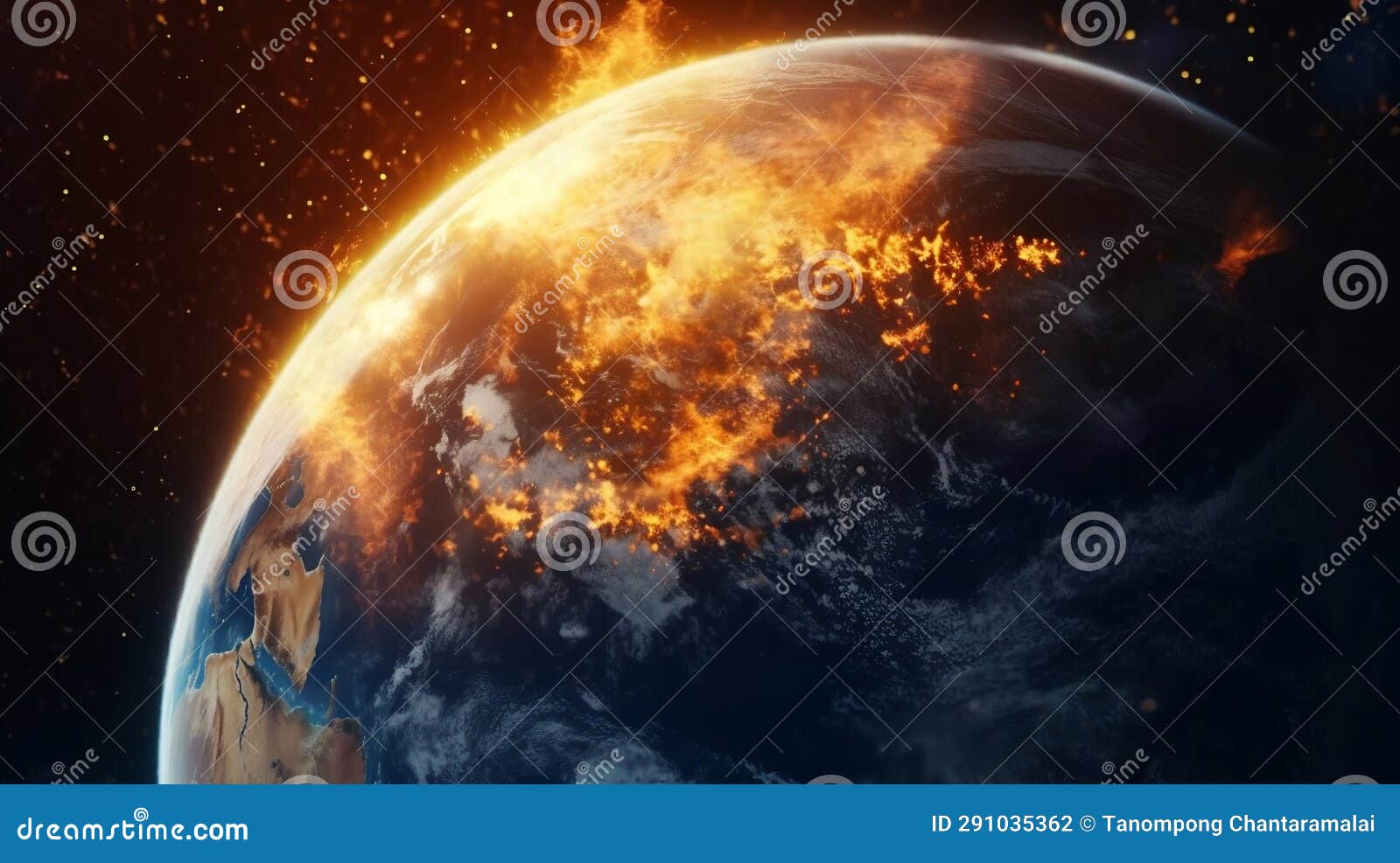 Planet Earth on Fire, Climate Change, Global Warming and Disaster ...