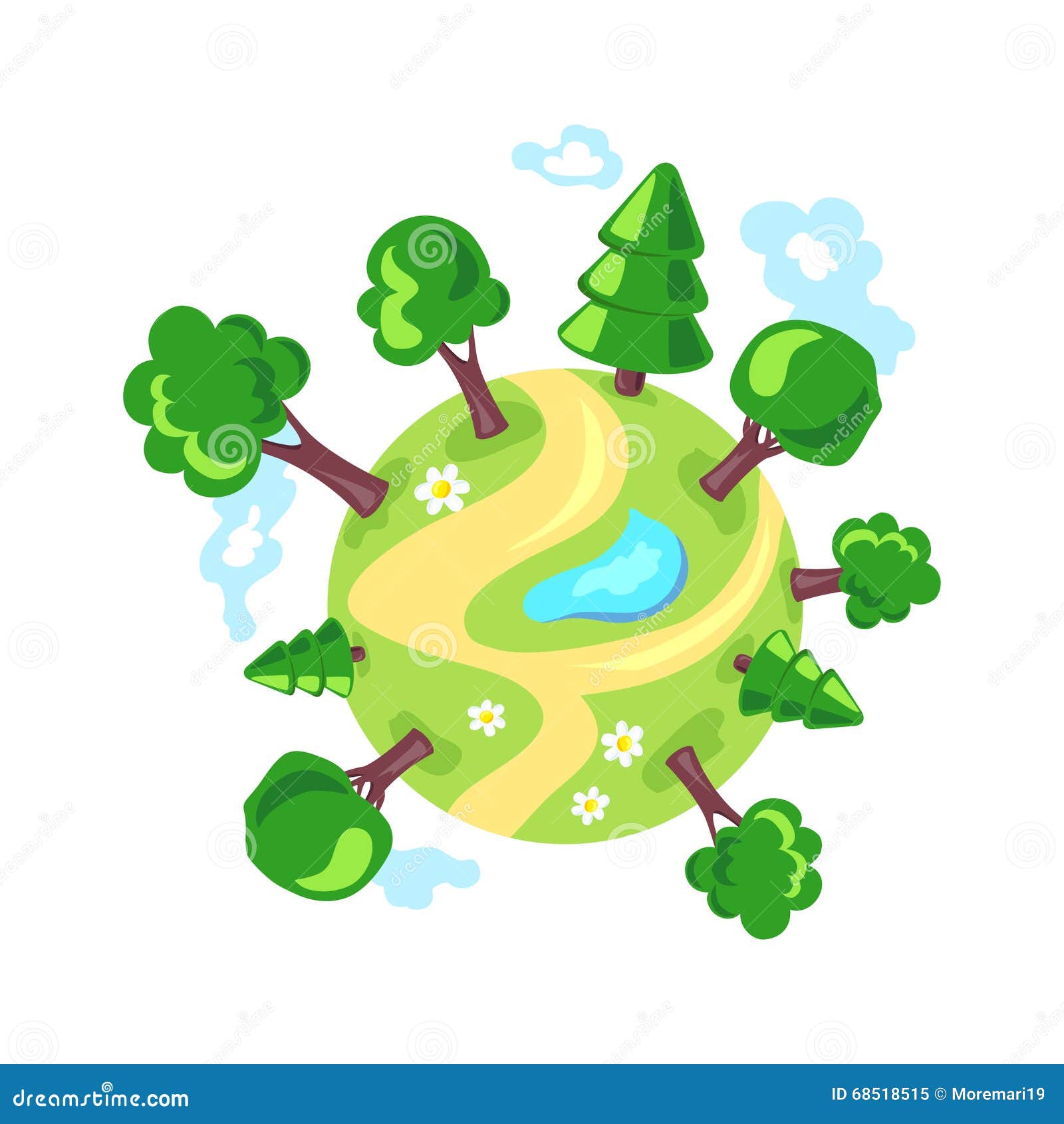 Planet Earth. forest stock vector. Illustration of background - 68518515