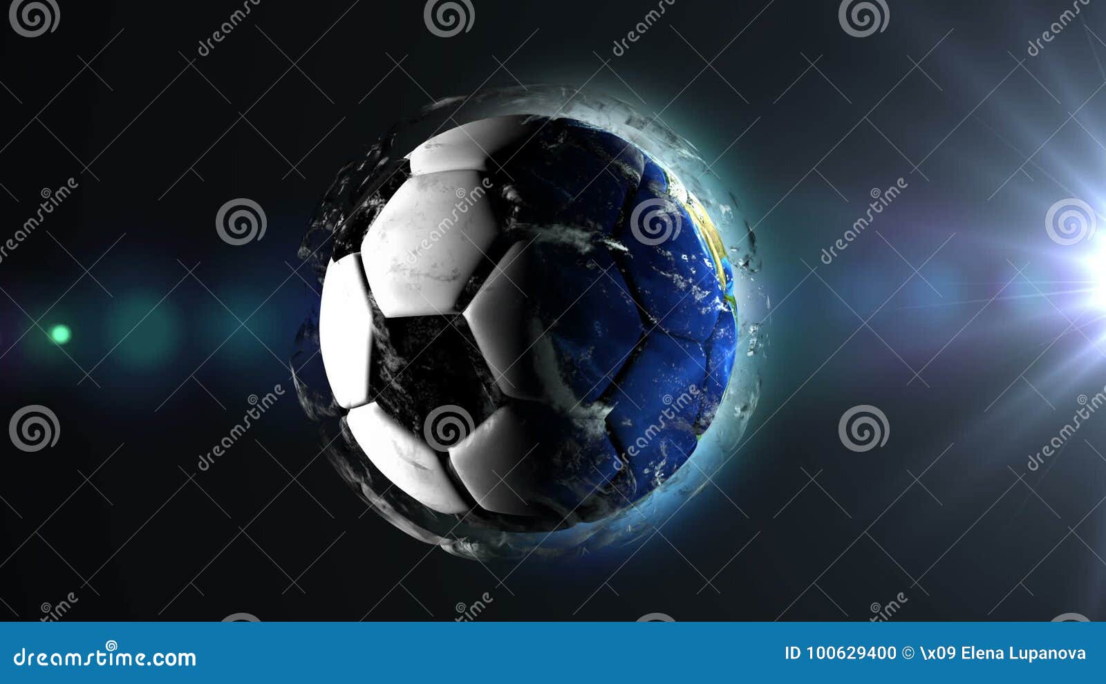 Planet Earth in the Form of a Ball in Space, Maps and Textures Provided ...