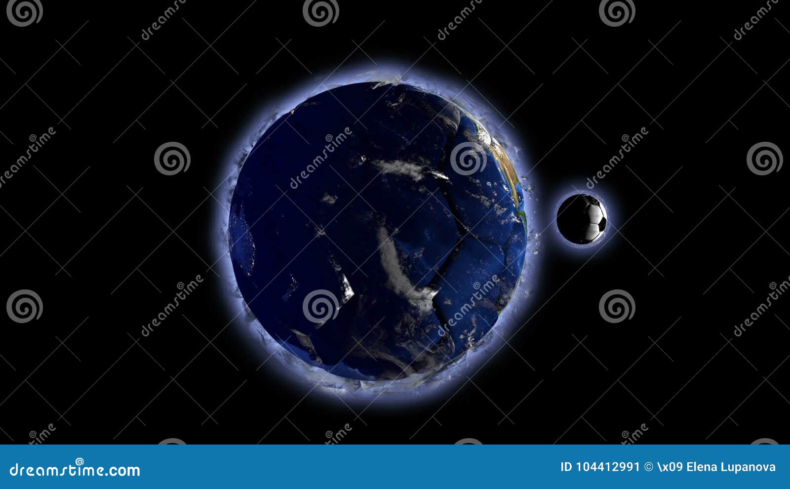 Planet Earth in the Form of a Ball in Space, Maps and Textures Provided ...