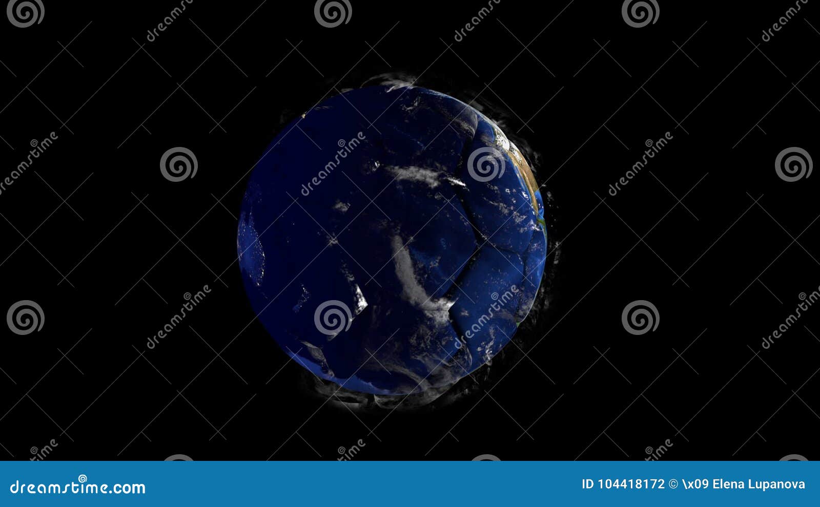 Planet Earth in the Form of a Ball in Space, Maps and Textures Provided ...