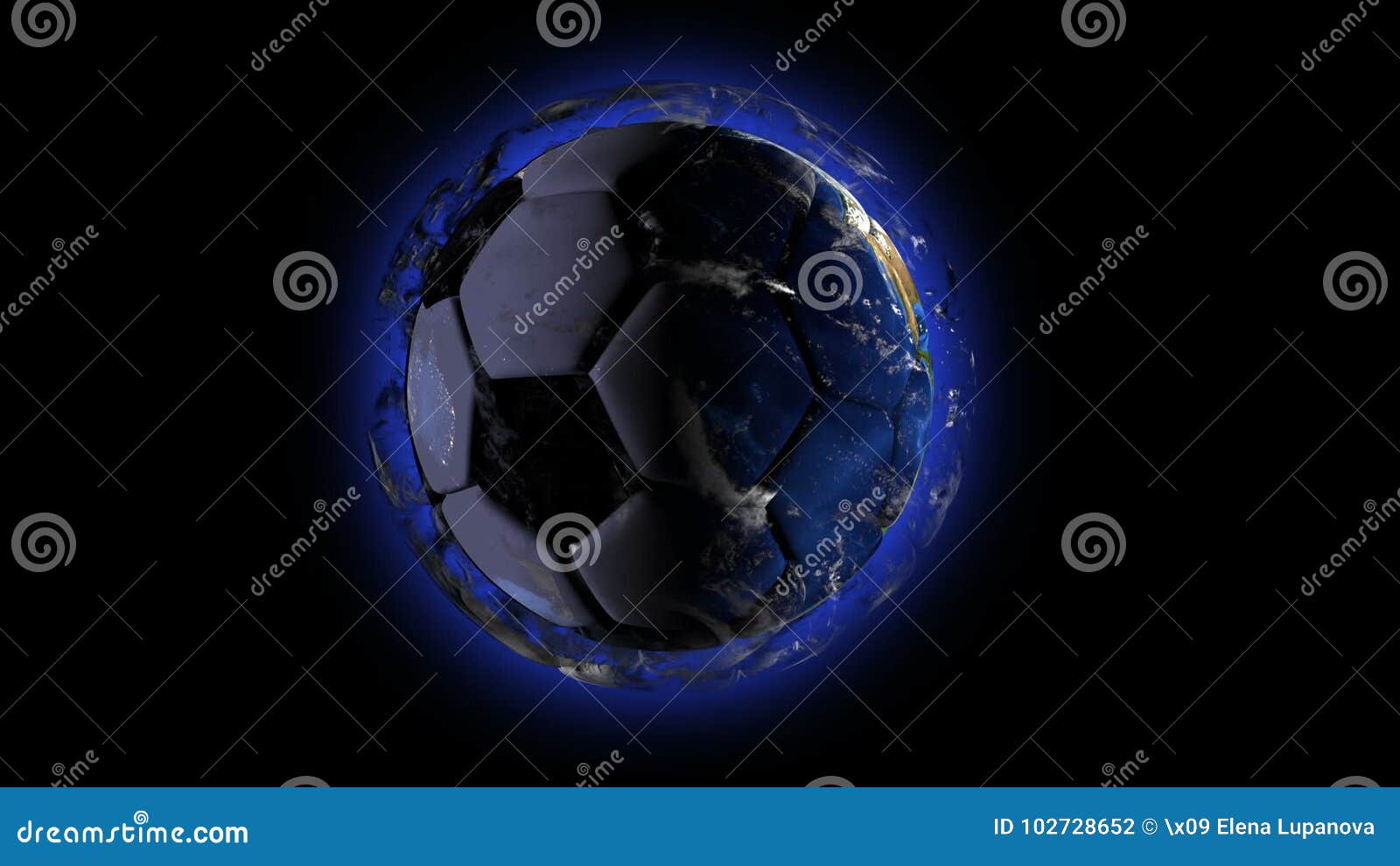 Planet Earth in the Form of a Ball in Space, Maps and Textures Provided ...