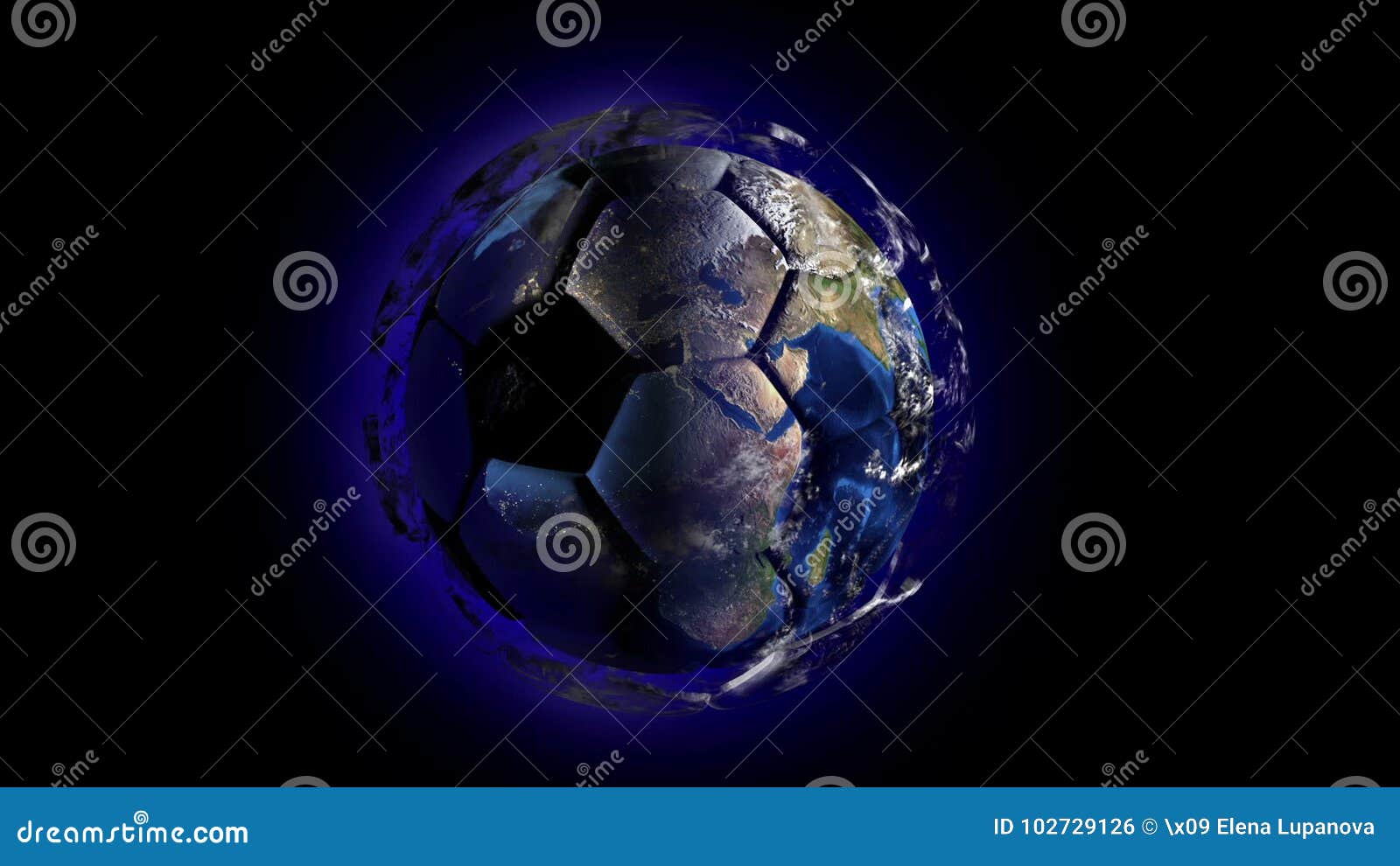 Planet Earth in the Form of a Ball in Space, Maps and Textures Provided ...
