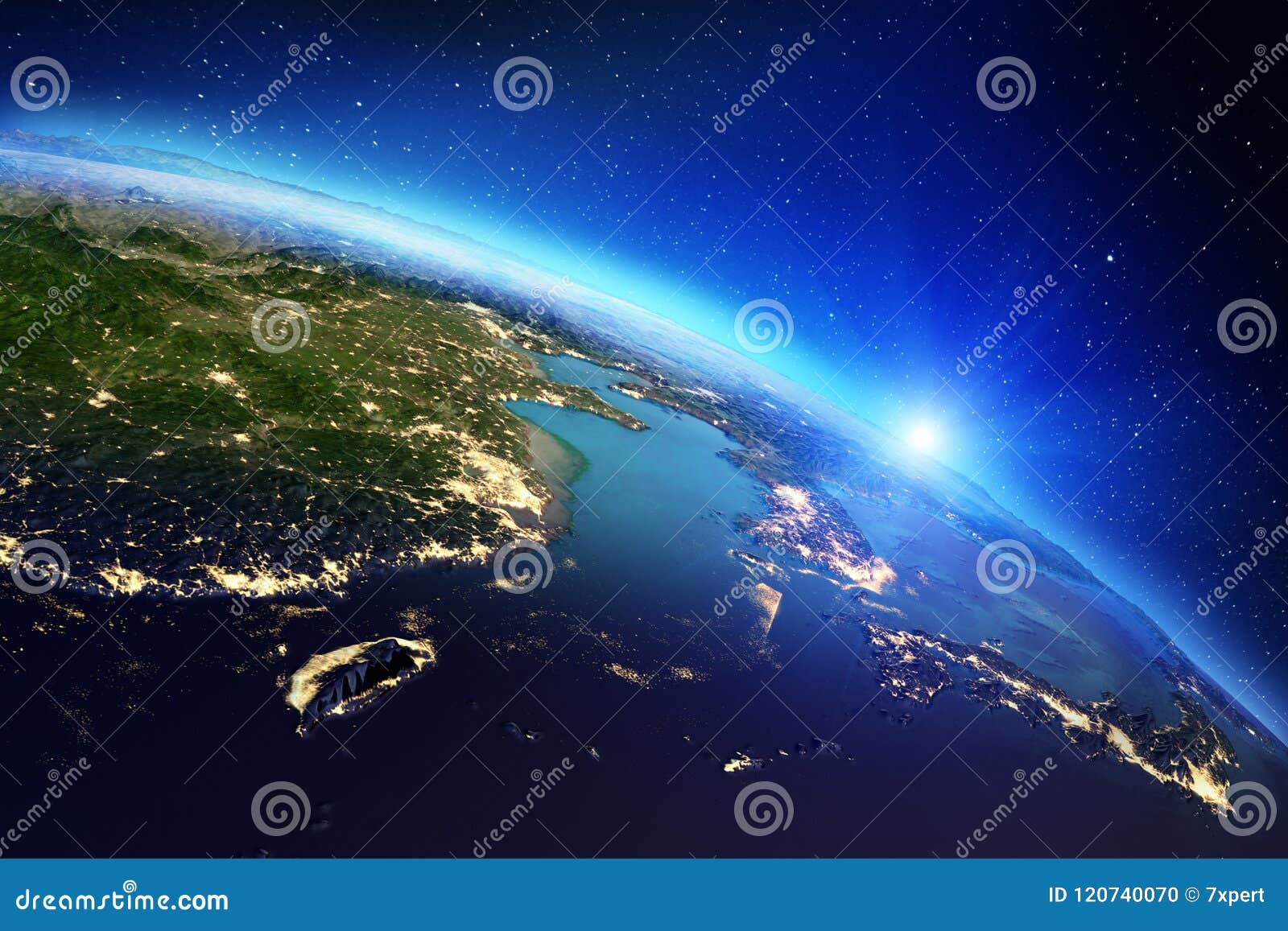 Planet Earth Geography. 3d Rendering Stock Photo - Image of blue, world ...
