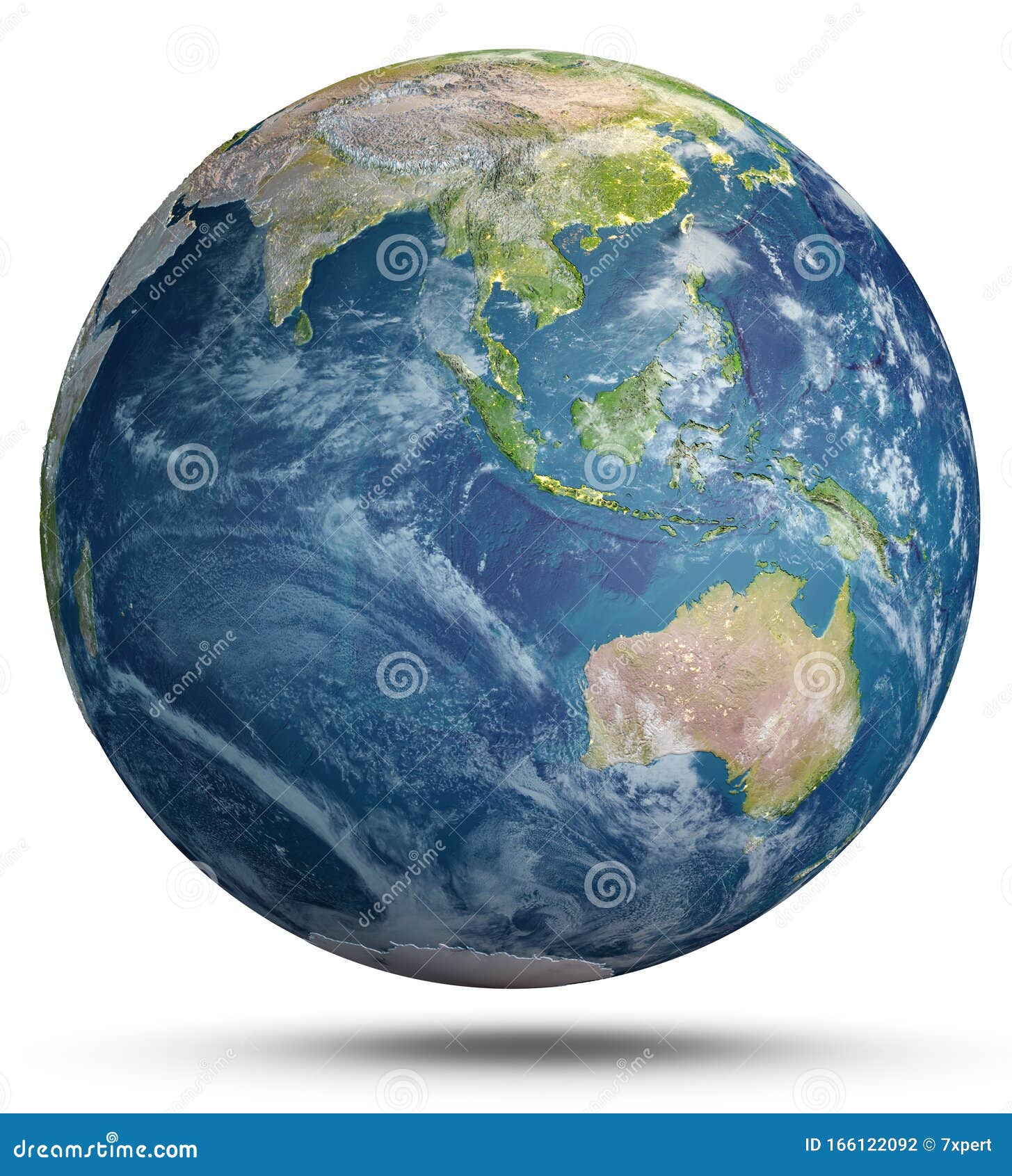 Planet Earth Geography. 3d Rendering Stock Illustration - Illustration ...