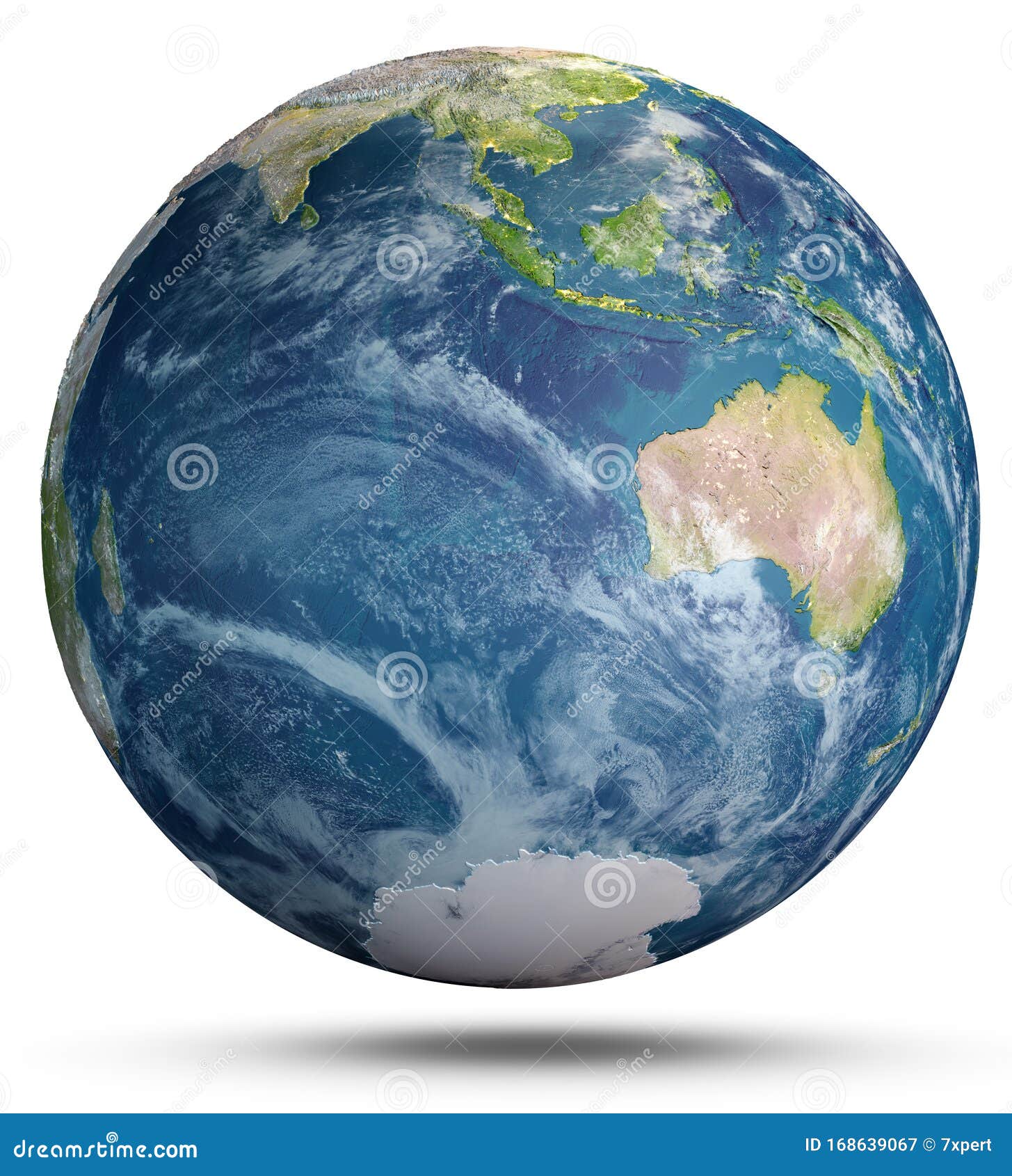 Planet Earth Geography. 3d Rendering Stock Illustration - Illustration ...