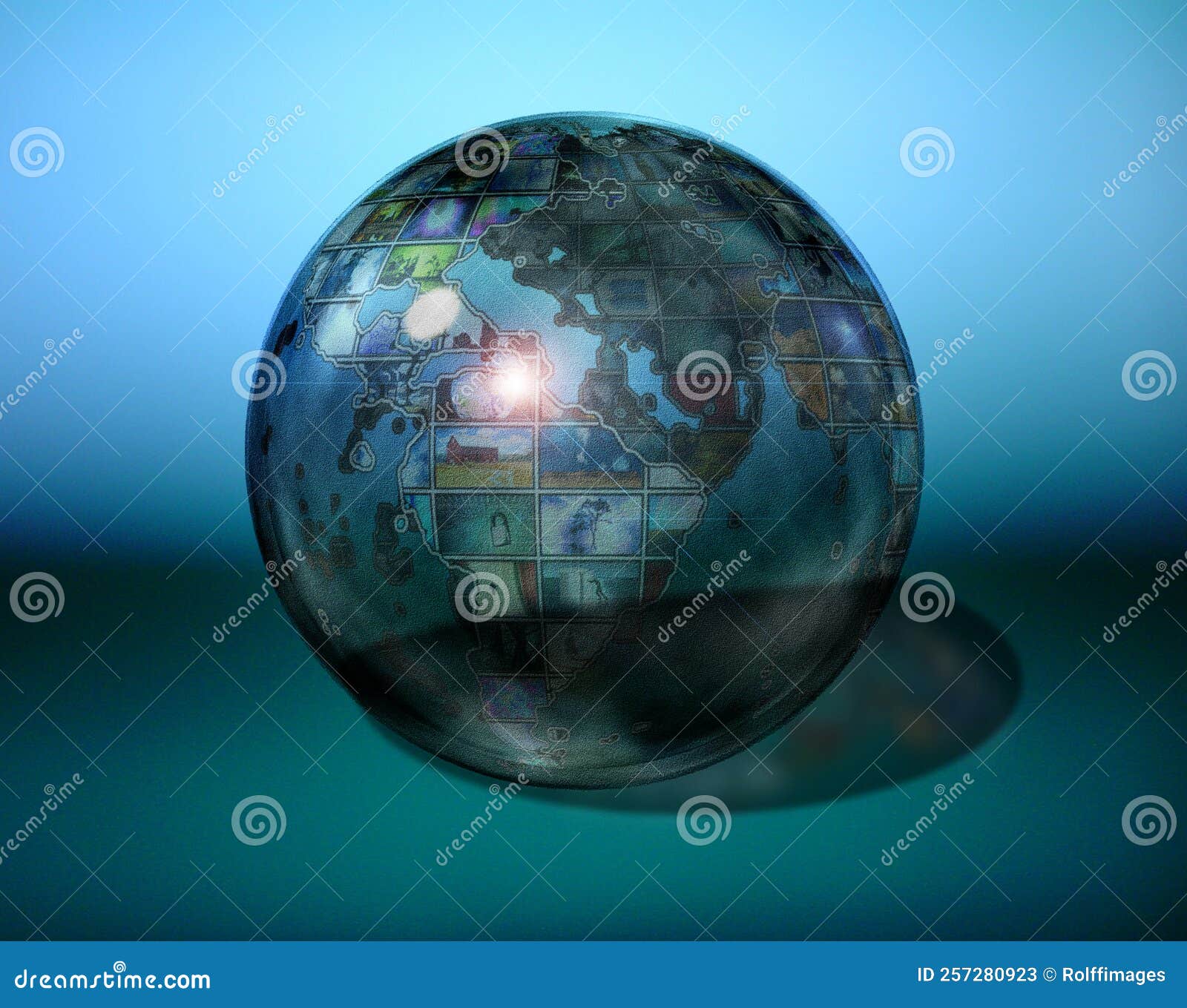 Planet Earth. Glass sphere stock illustration. Illustration of ...