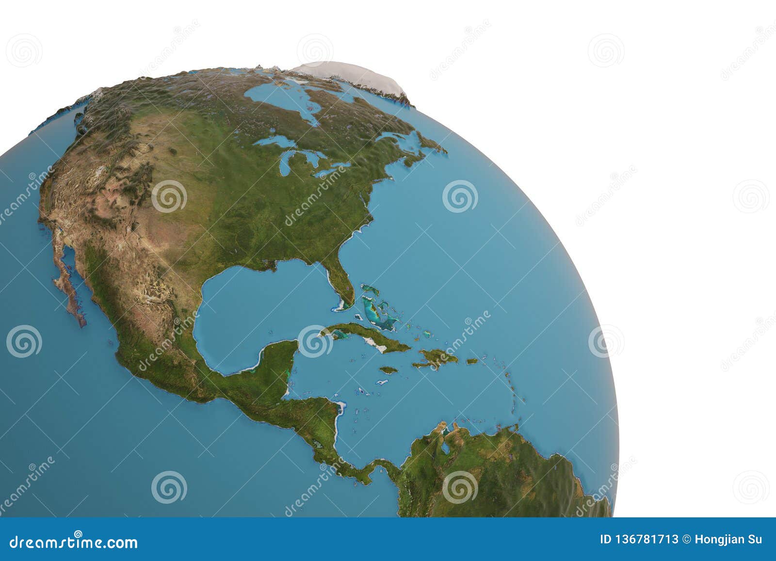 Planet Earth Globe Isolated on White Background 3D Illustration Stock ...