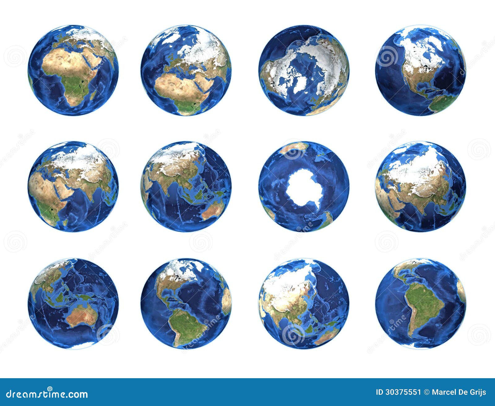 Planet Earth Globe Positions Stock Illustration - Illustration of ...
