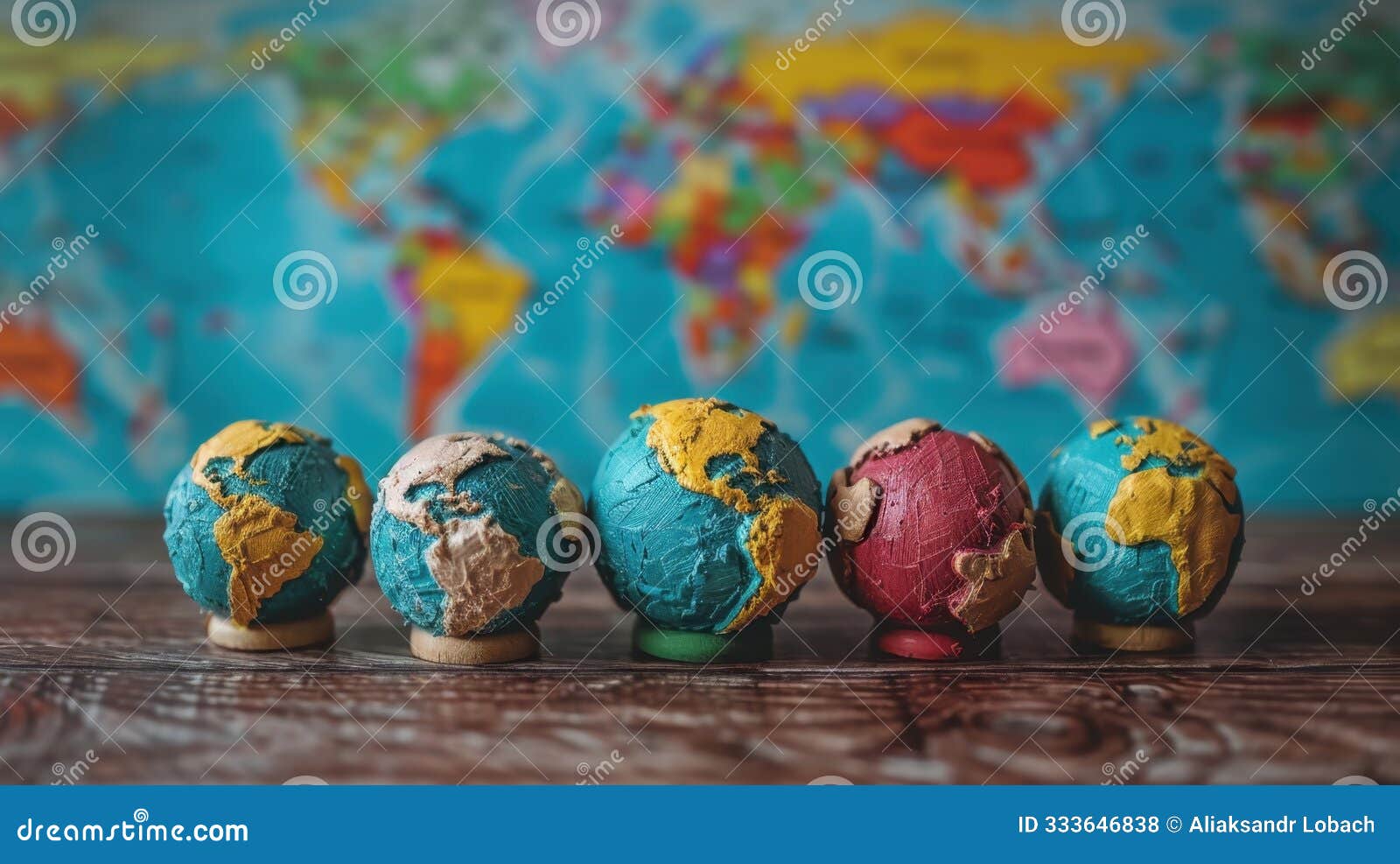 Planet Earth. the Globe is on the Table Stock Illustration ...
