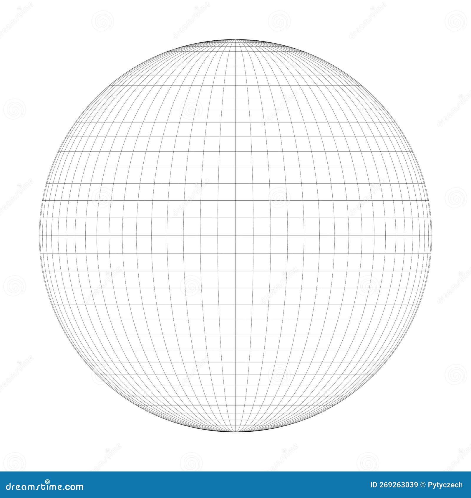 Planet Earth Globe Thin Line Grid Stock Vector - Illustration of striped, shape: 269263039