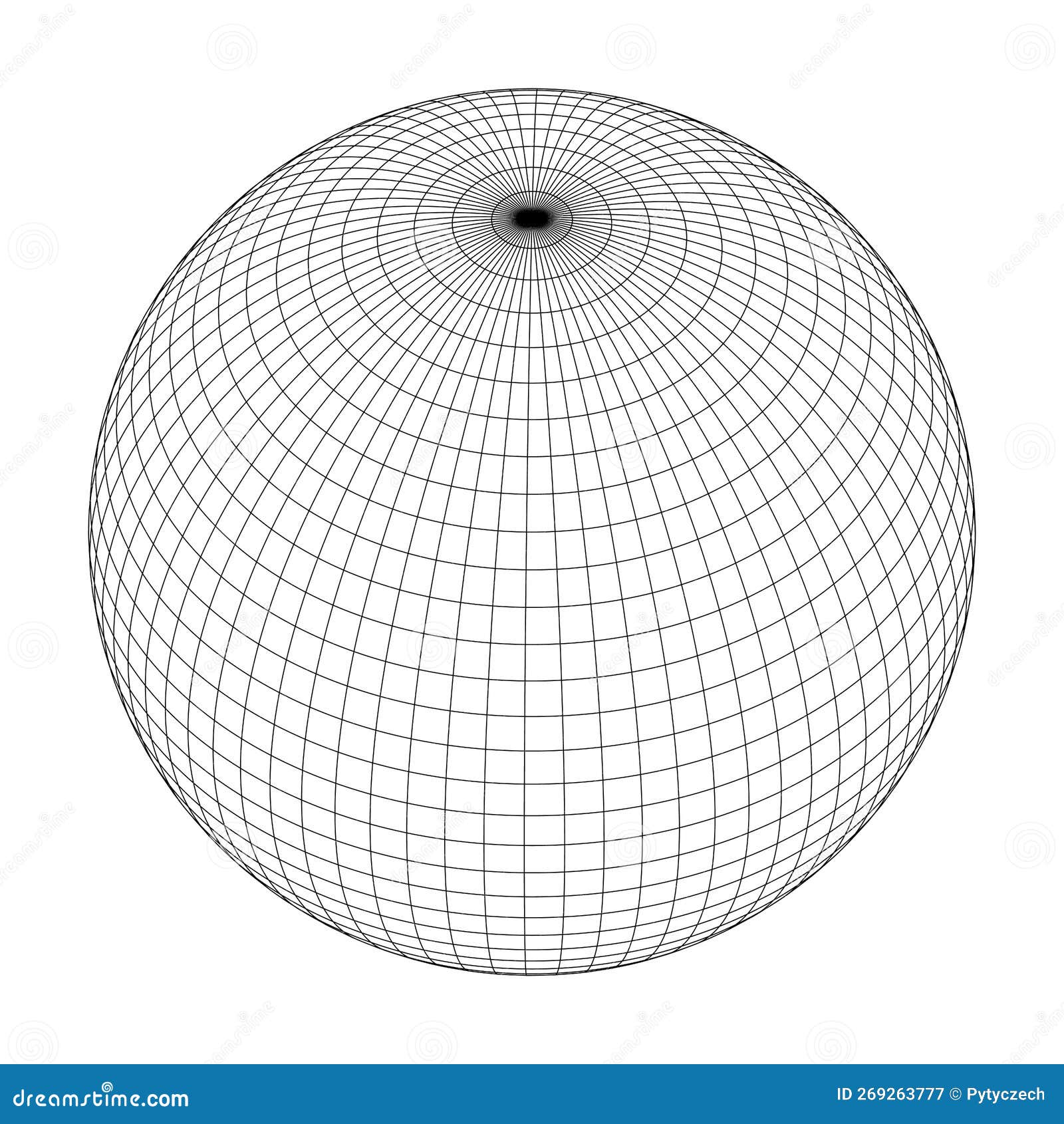 Planet Earth Globe Thin Line Grid Stock Illustration - Illustration of ...