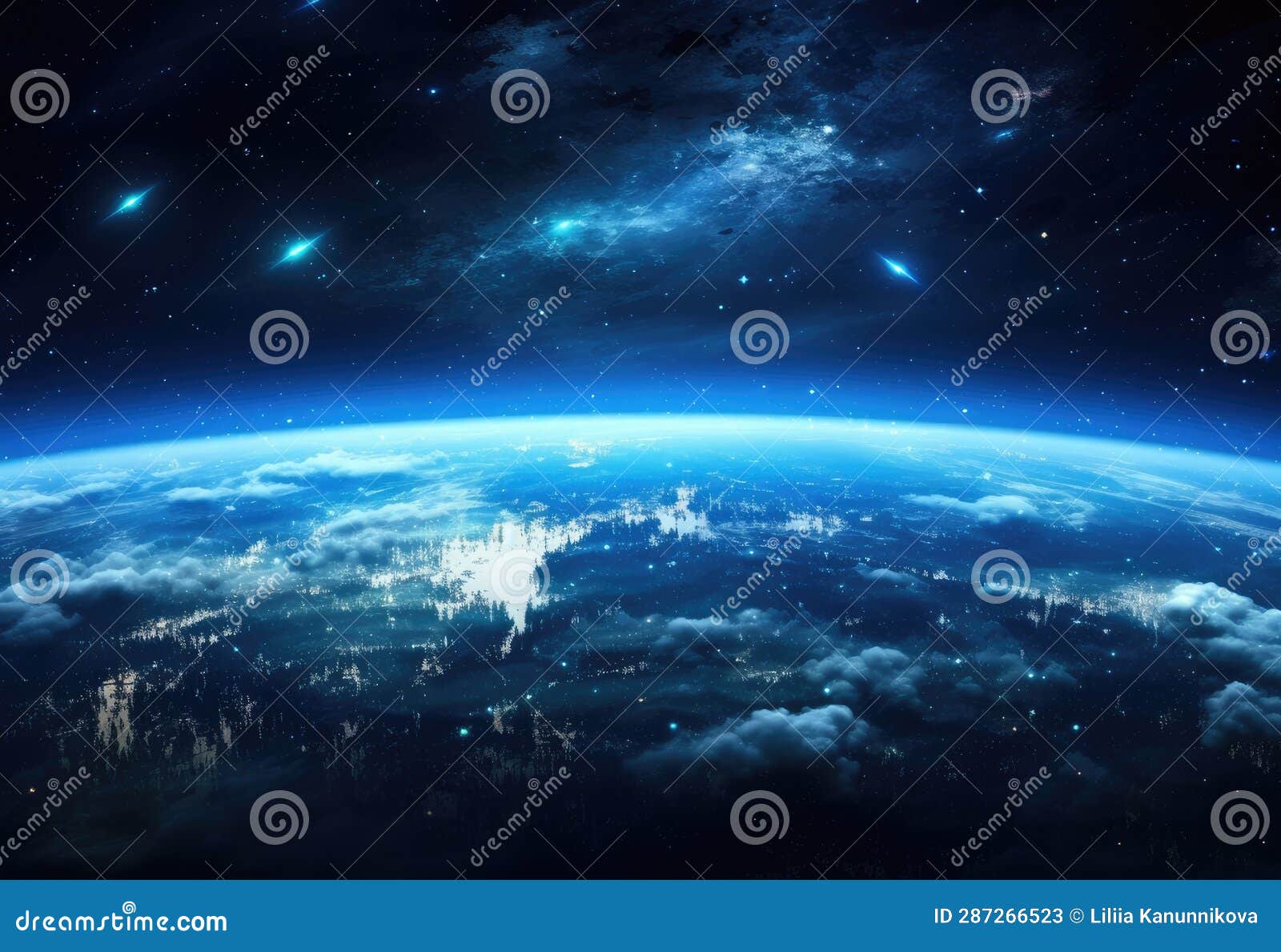Planet Earth Globe View from Space Showing Realistic Earth Surface and ...