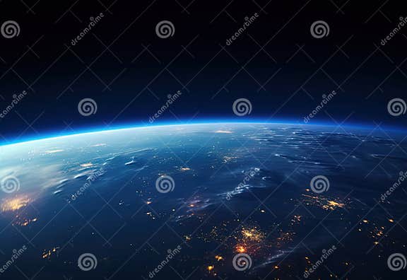 Planet Earth Globe View from Space Showing Realistic Earth Surface and ...