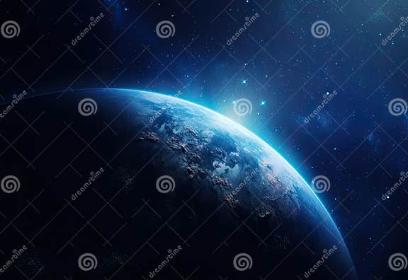 Planet Earth Globe View from Space Showing Realistic Earth Surface and ...