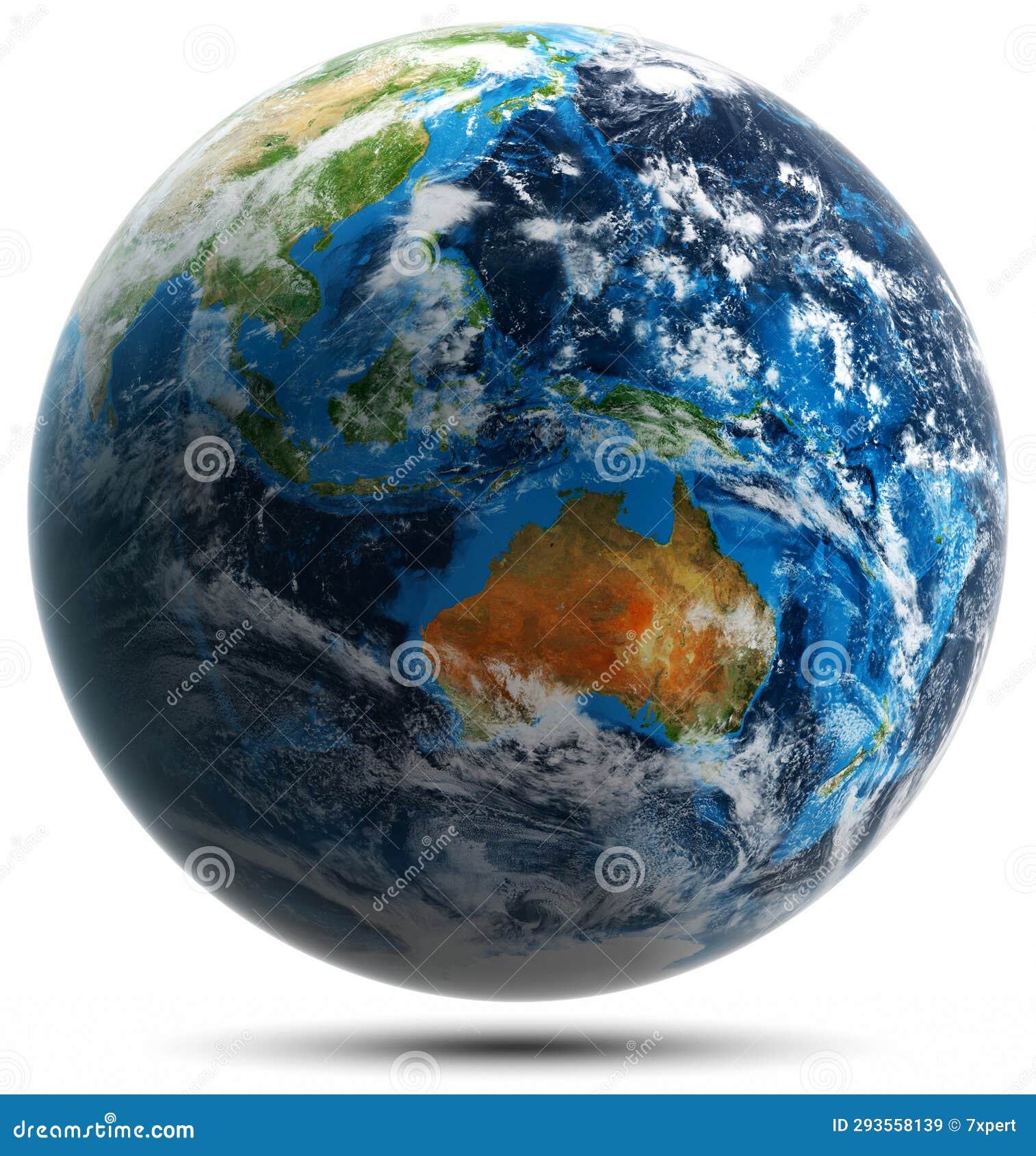 Planet Earth Globe World Map Isolated Stock Illustration - Illustration ...
