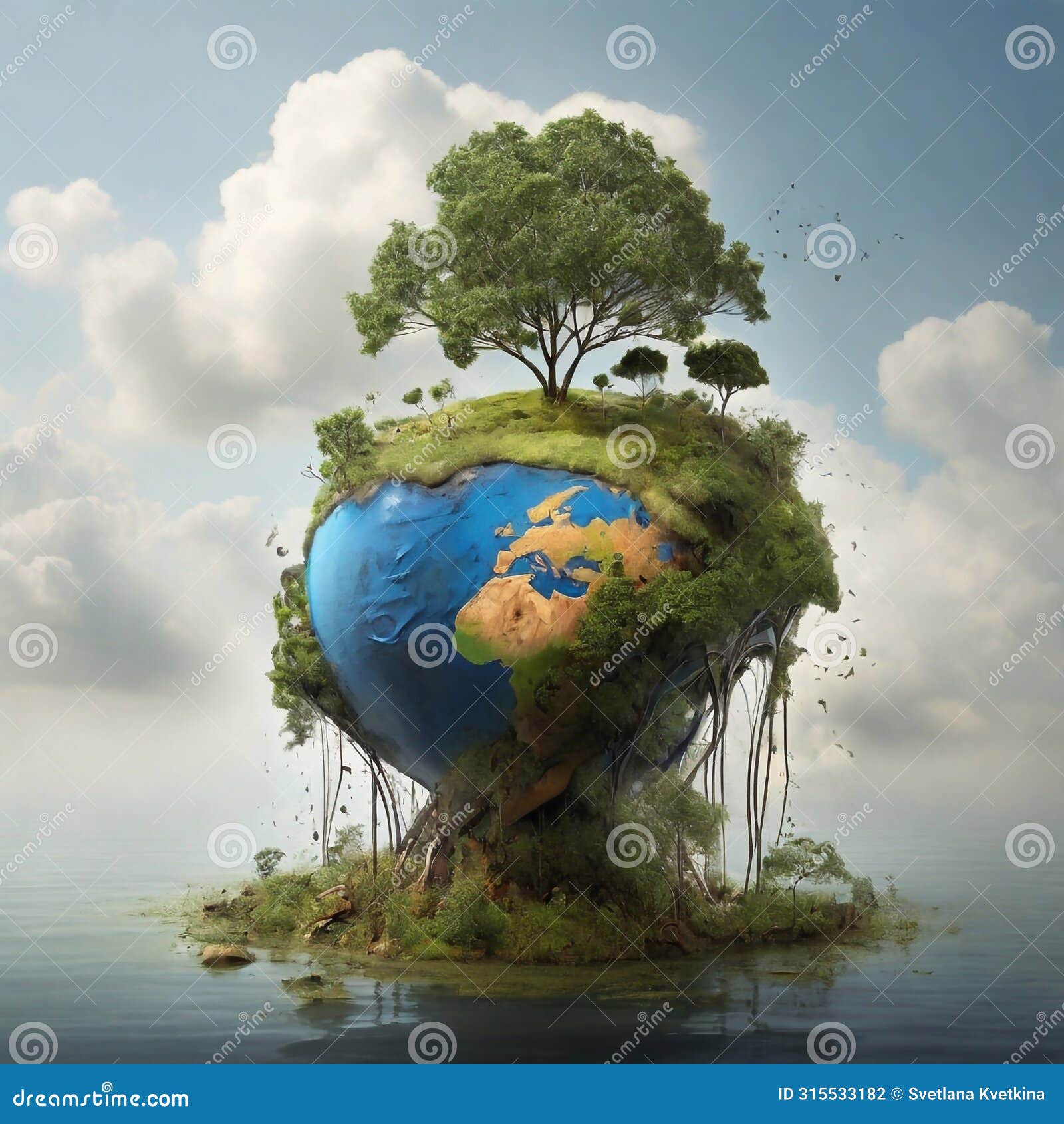 Planet Earth, Green Planet, Protecting the Planet from Pollution Stock ...