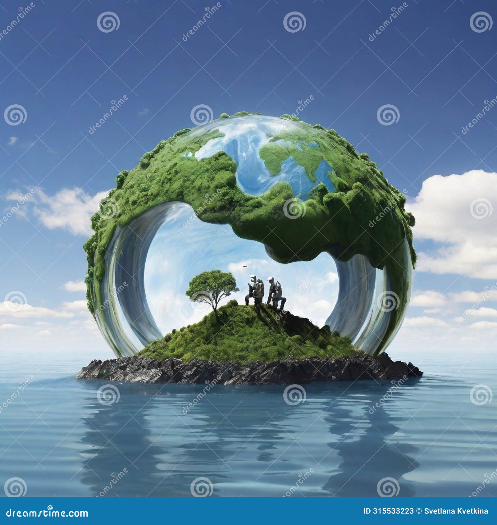 Planet Earth, Green Planet, Protecting the Planet from Pollution Stock ...